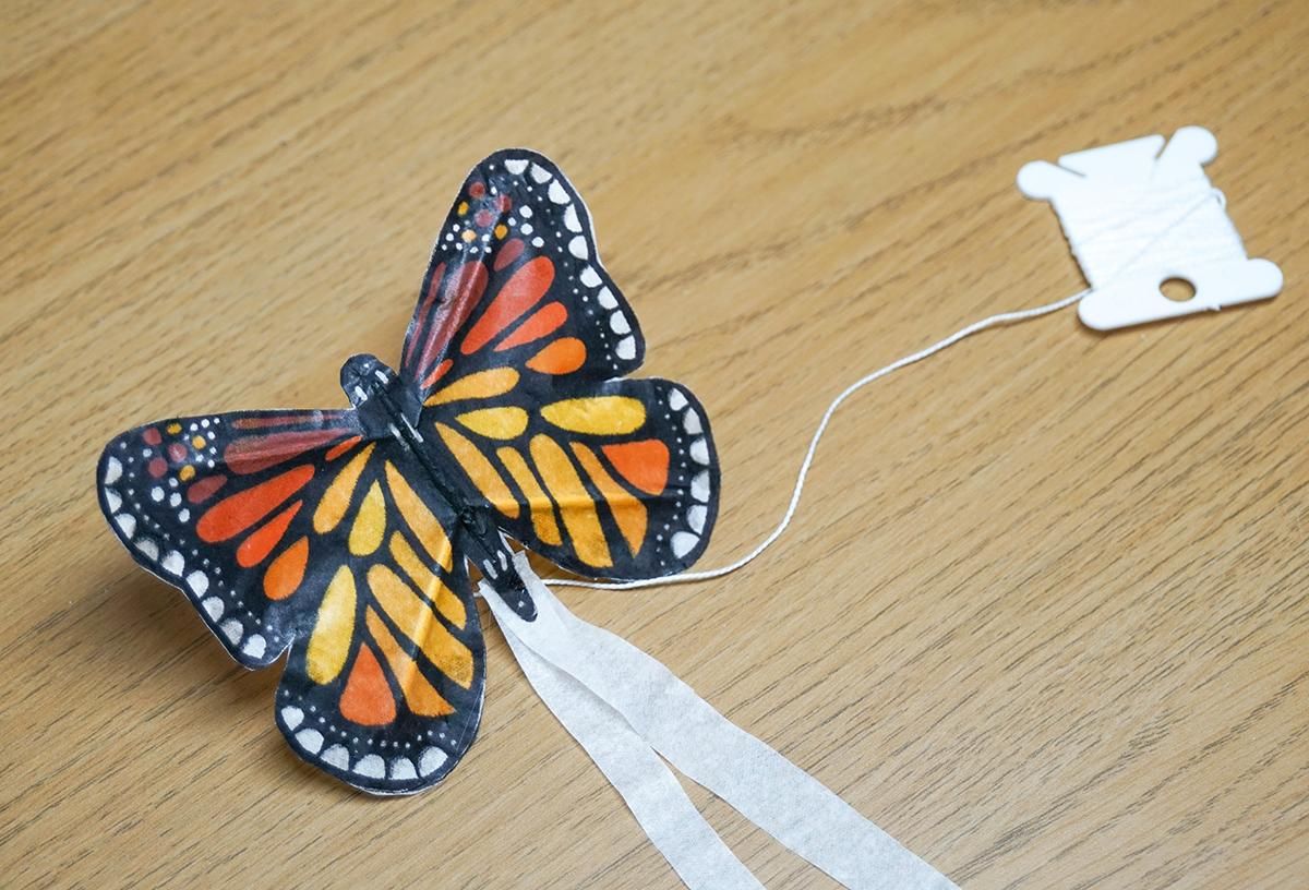 DIY Mini BUTTERFLY Kite | How to Make a Tiny Kite : 7 Steps (with ...