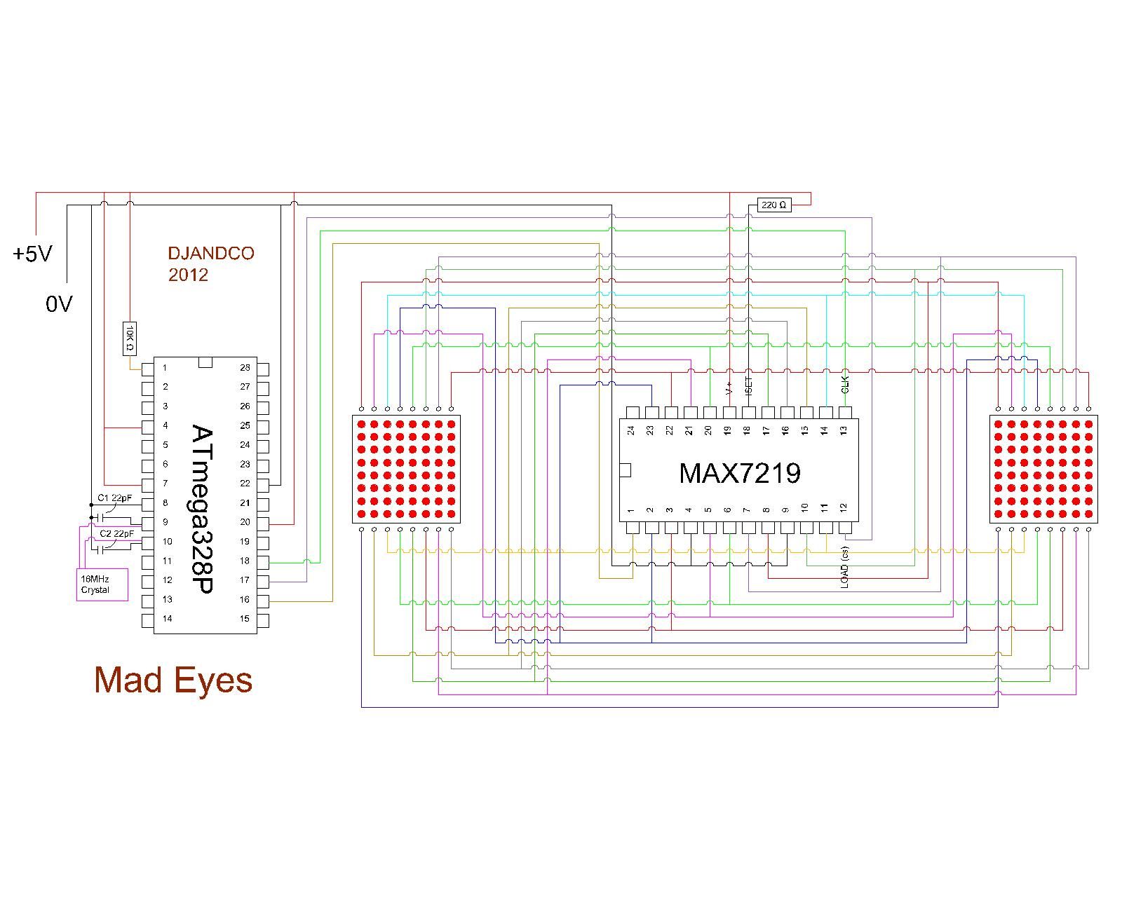 Arduino 8x8 Matrix Mad Eyes : 5 Steps - Instructables