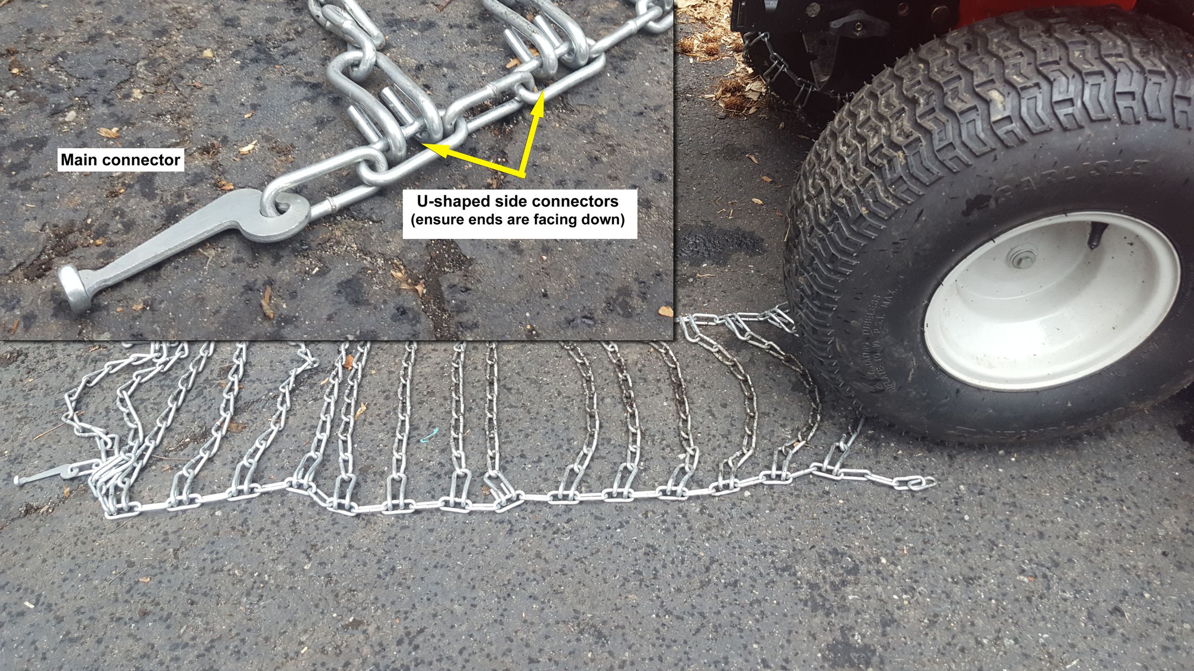 How to Mount Tire Chains to a Tractor : 8 Steps (with Pictures ...