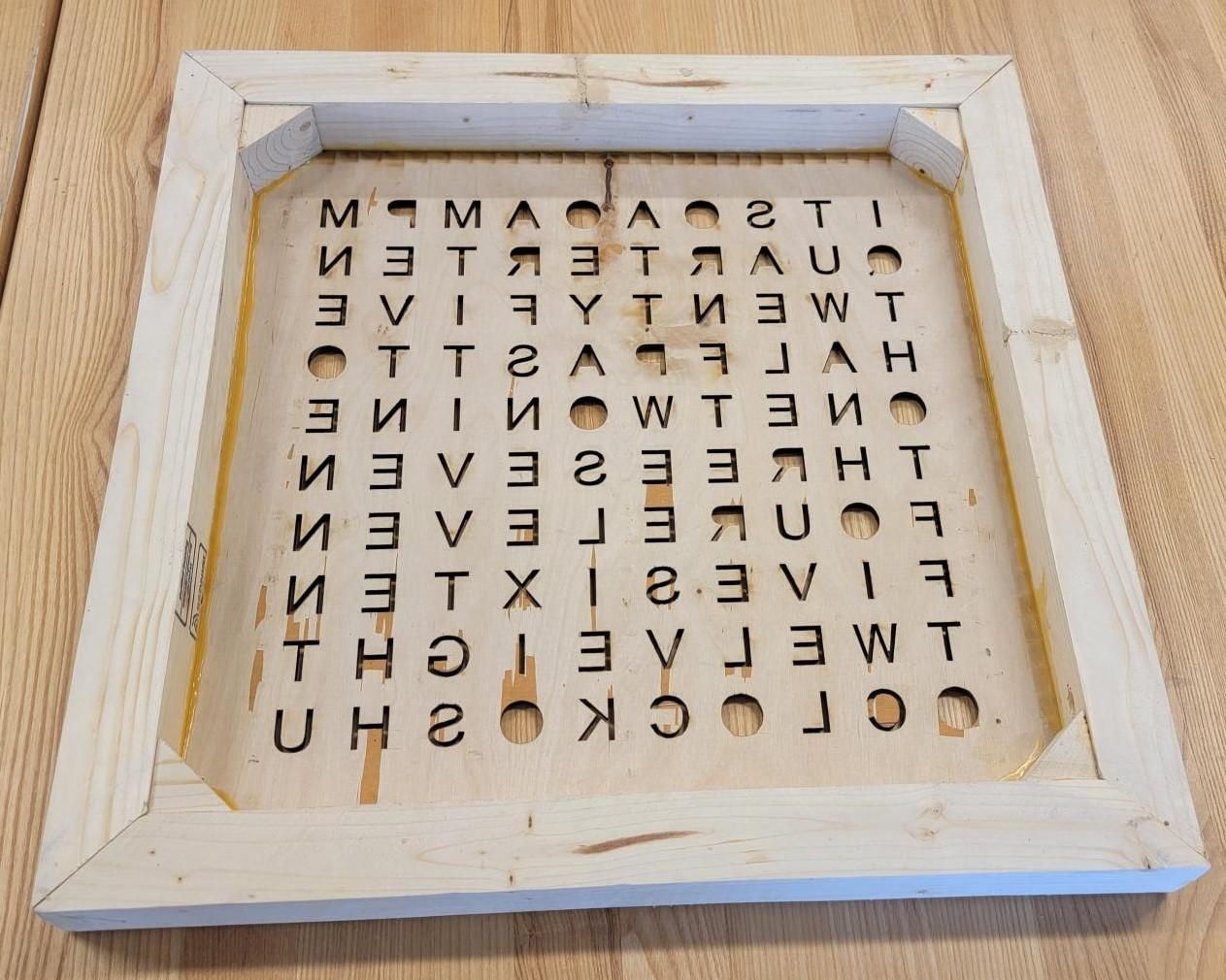 Homemade Word Clock : 9 Steps (with Pictures) - Instructables