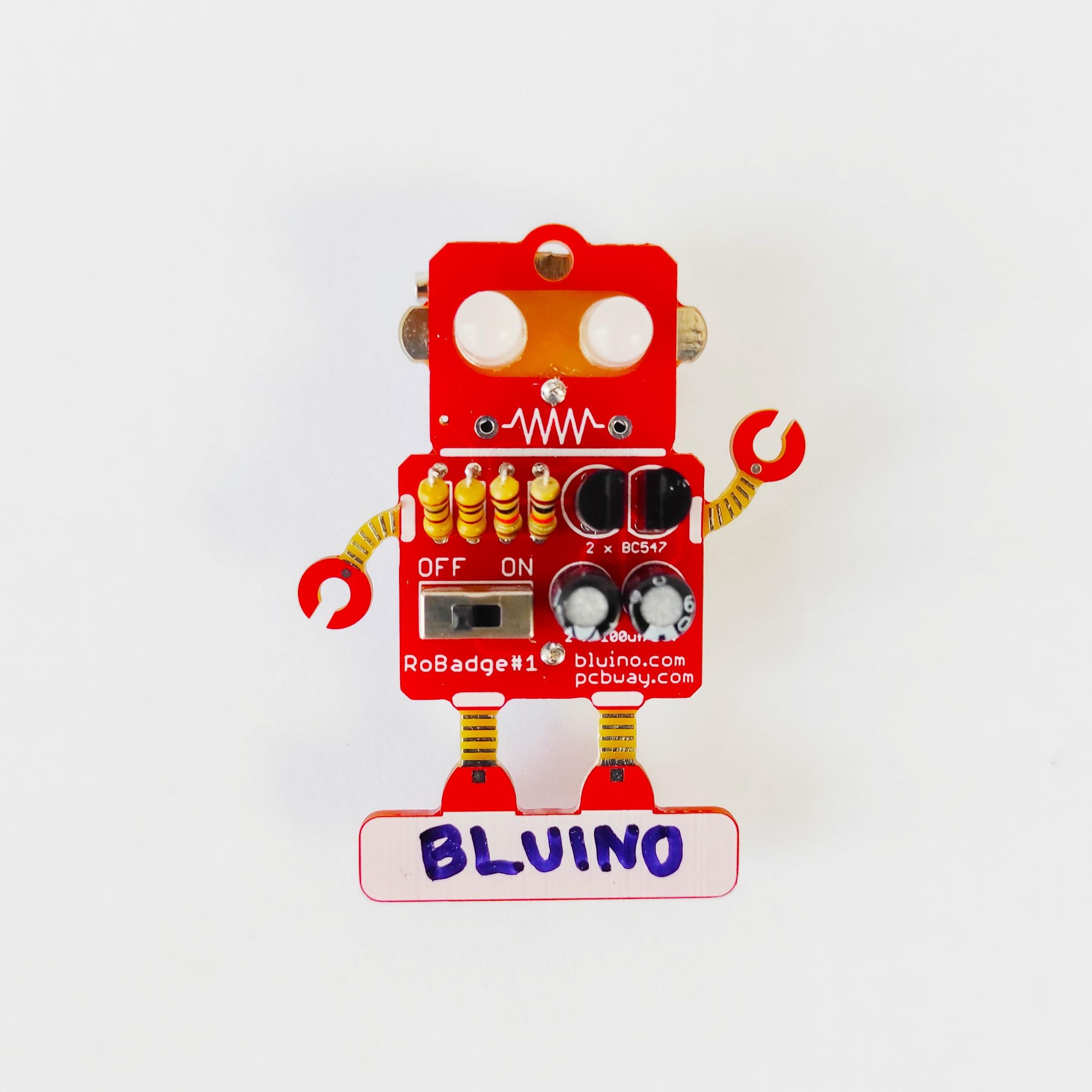 Electronic Badge LED Blinking Robot Badge - Soldering Kit : 11 Steps ...