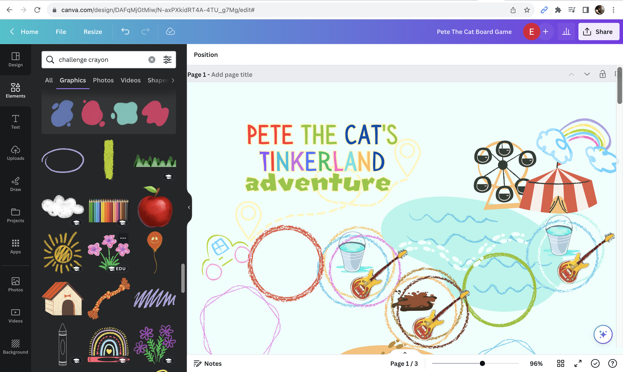 Celebrate Colors With Pete the Cat's Board Game With Tinkercad and ...