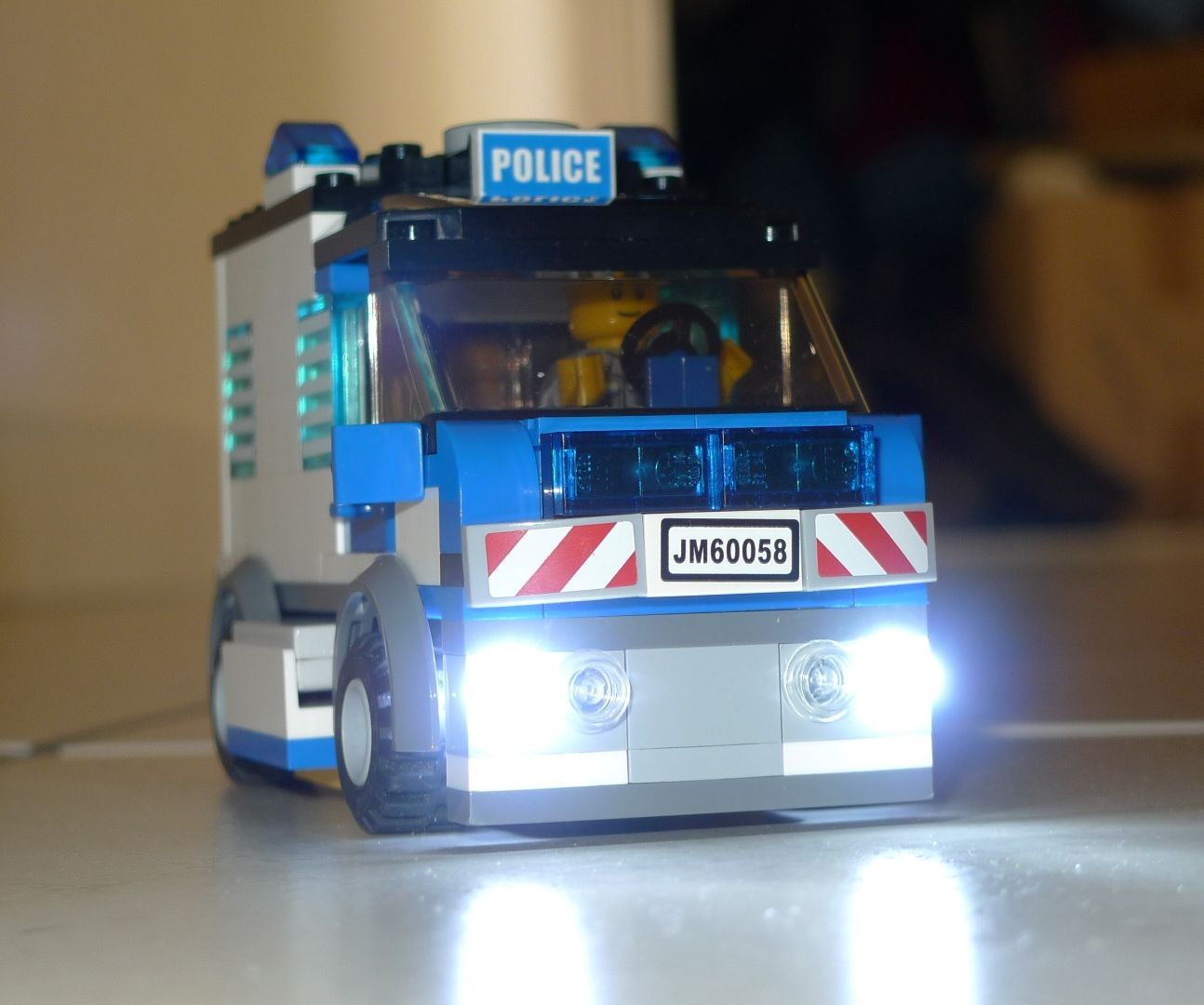 Lego Police Truck With Real Lights : 5 Steps - Instructables