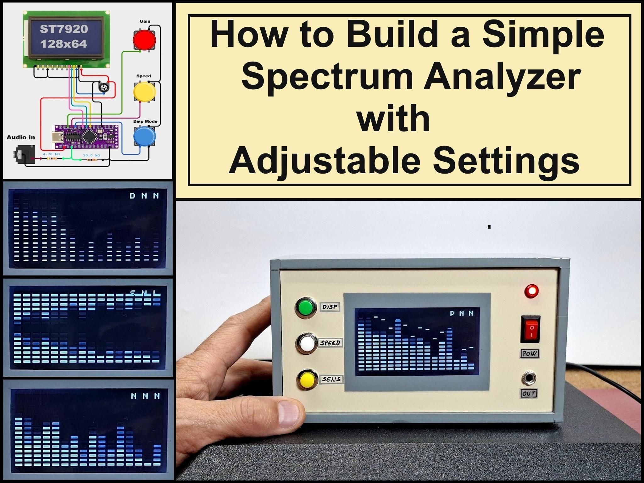 How to Build a Simple Audio Spectrum Analyzer With Adjustable Settings ...