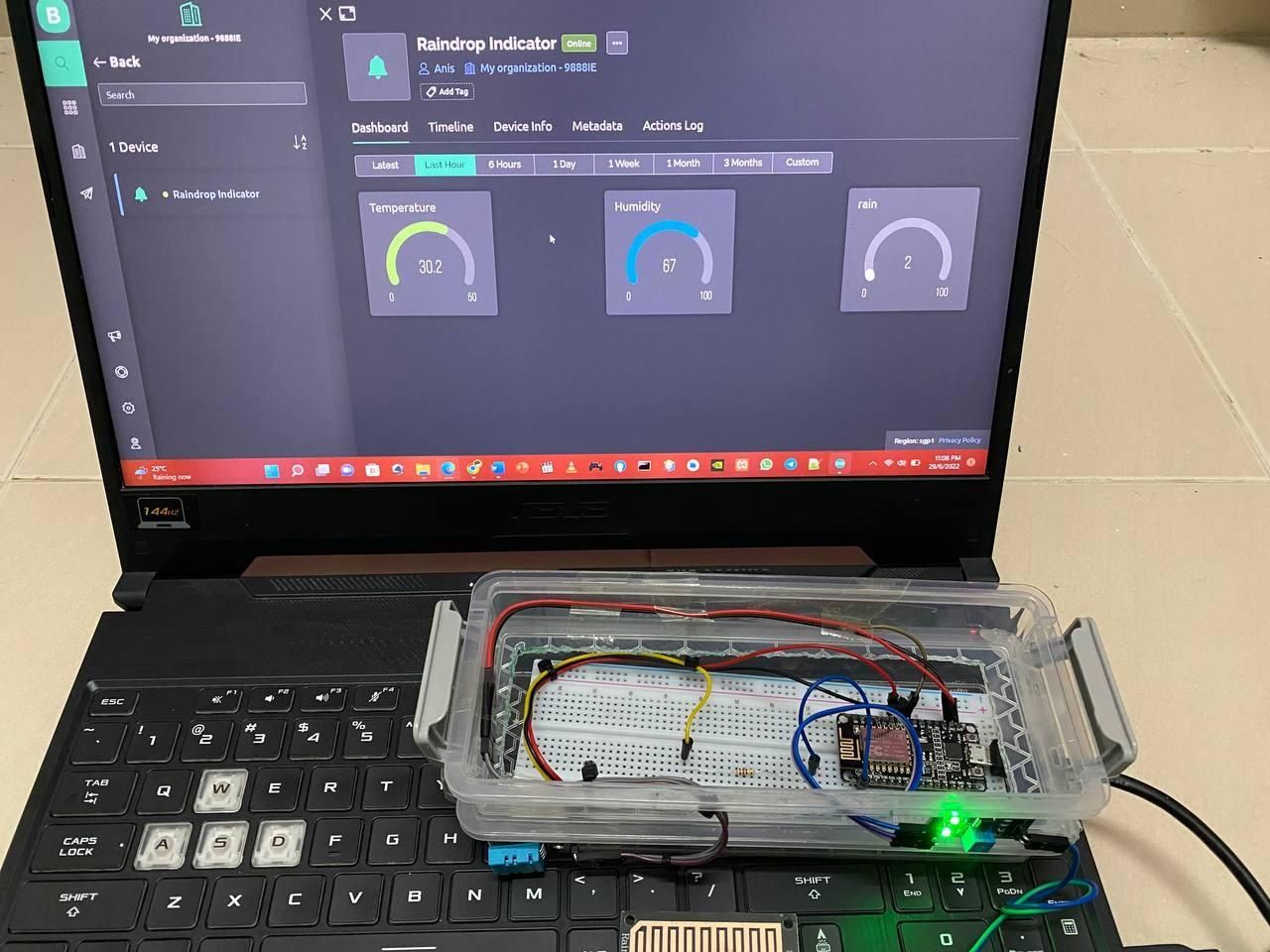 Rain Drop Indicator Using Web Server or Blynk. : 8 Steps - Instructables