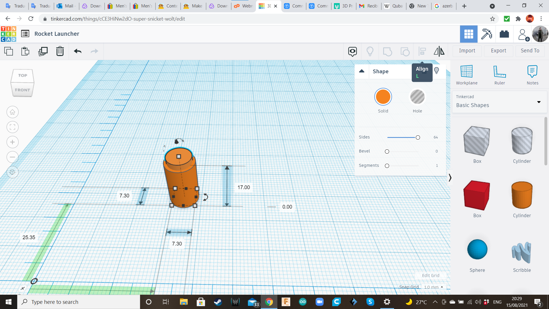 Tinkercad Robotics for School: Rocket Launching Mini-bot : 32 Steps ...
