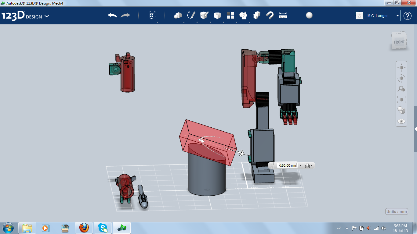 123D Design Fully Articulated Battle Robot Action Figure : 14 Steps ...