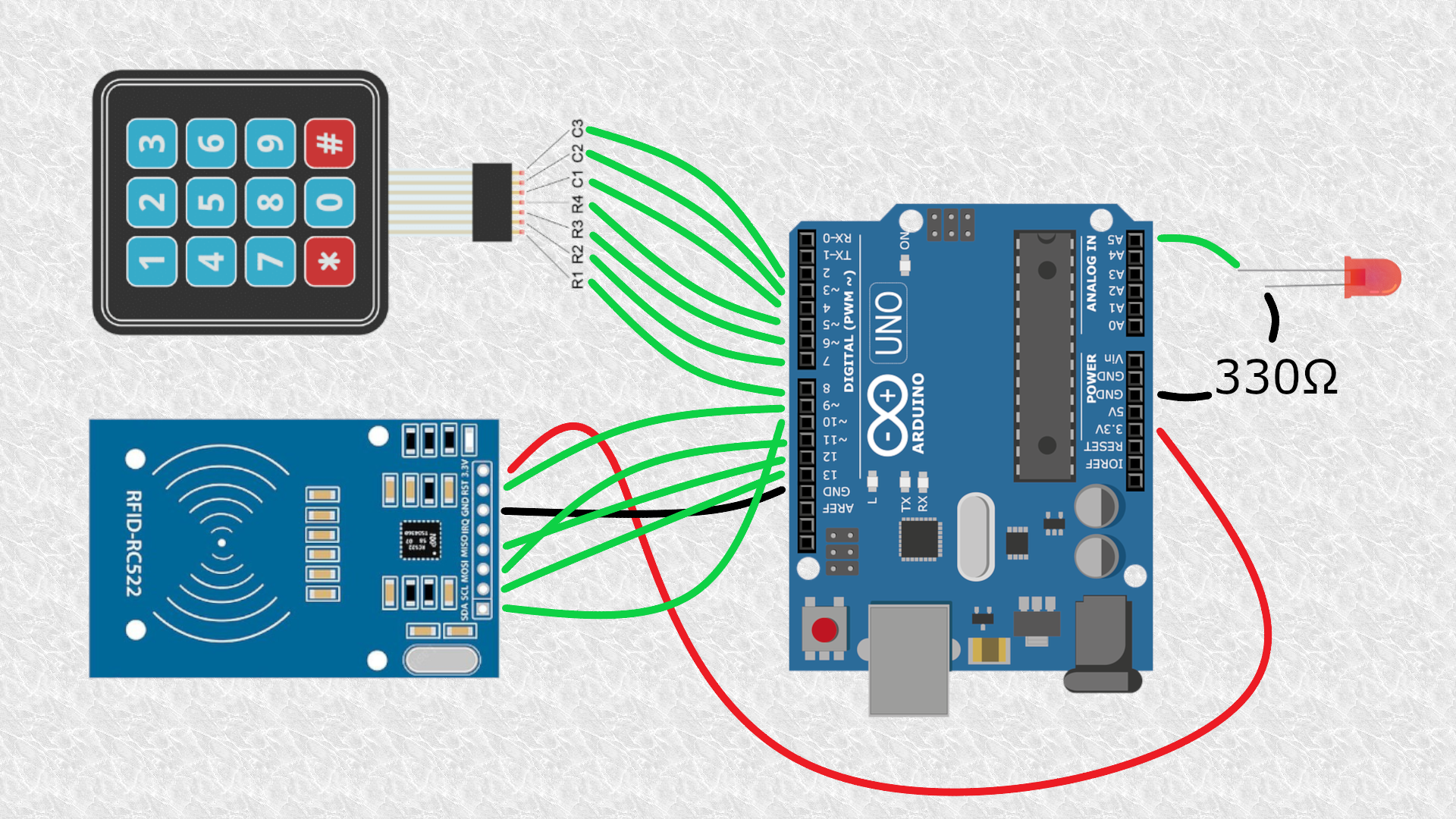 Simulate Simple Passcode / RFID Door Lock System : 9 Steps - Instructables