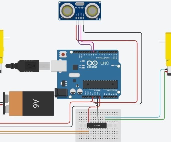 Tinker Cad Obstacle Avoiding Robot 3 Steps Instructables