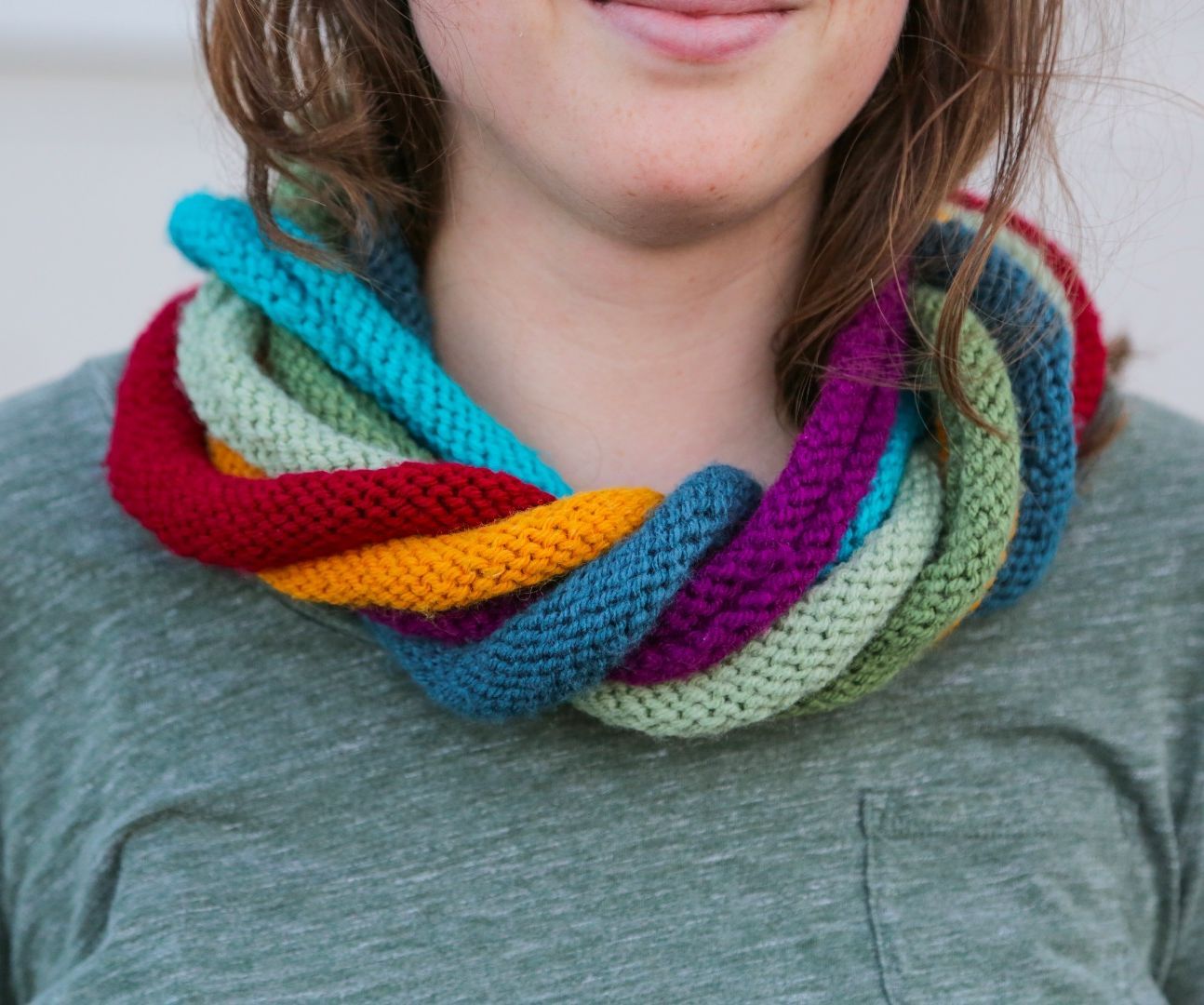Infinity Times 7 Scarf - Knitting in a Round : 4 Steps (with Pictures ...