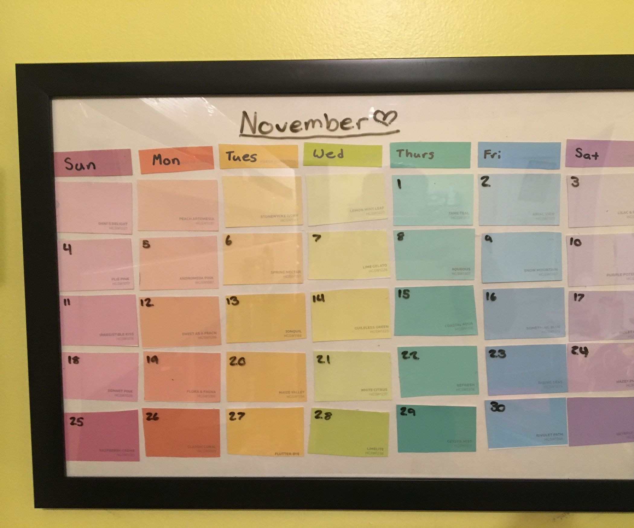 Paint Swatch Calendar : 7 Steps (with Pictures) - Instructables