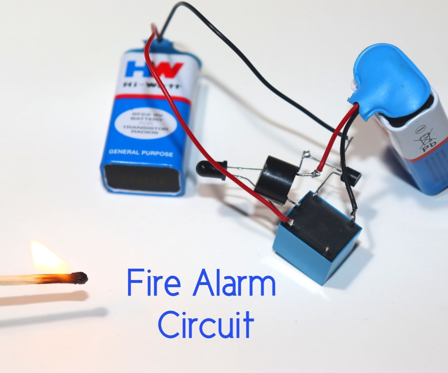 Very Sensitive Fire Alarm Circuit Using Relay : 9 Steps - Instructables
