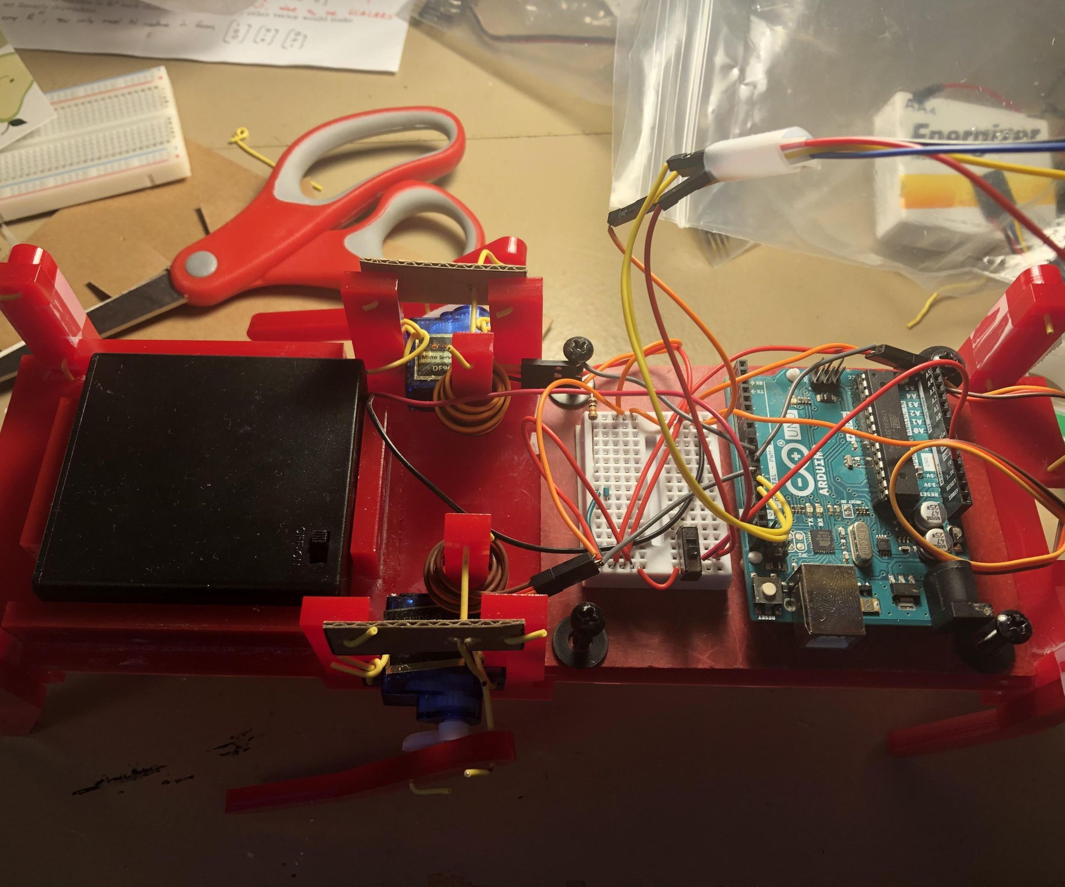 Twin Servo Ultrasonic Pathfinding Robot : 9 Steps - Instructables