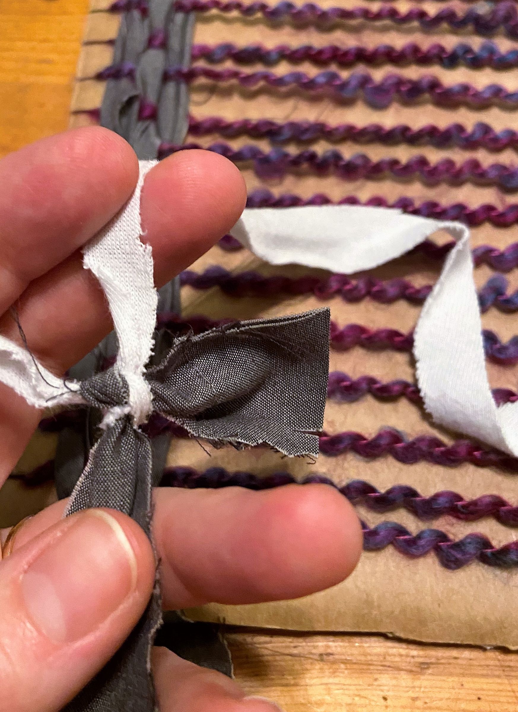 Weaving on a Cardboard Loom Using Recycled Materials : 4 Steps ...