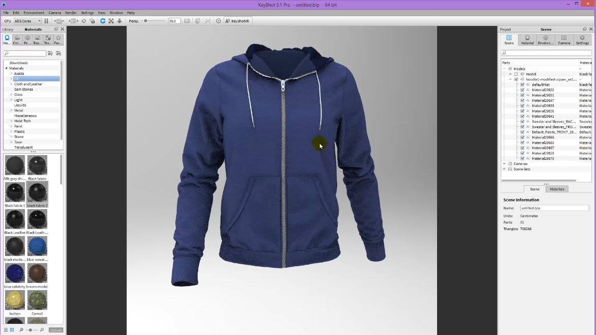 How to Render Realistic 3D Clothes in Keyshot Tutorial : 11 Steps ...