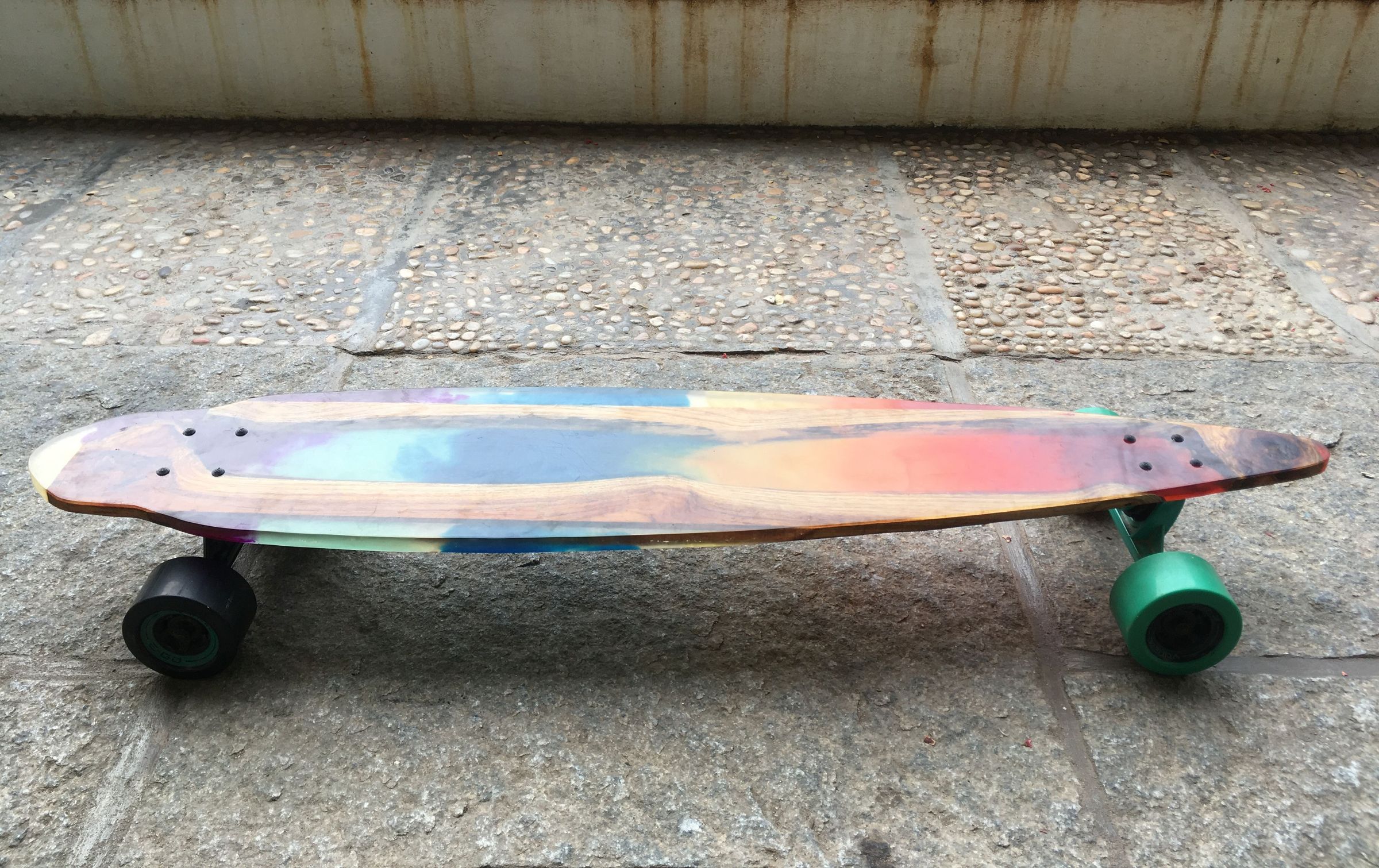 Rainbow Glow in the Dark Longboard Made With Wood and Epoxy : 11 Steps ...