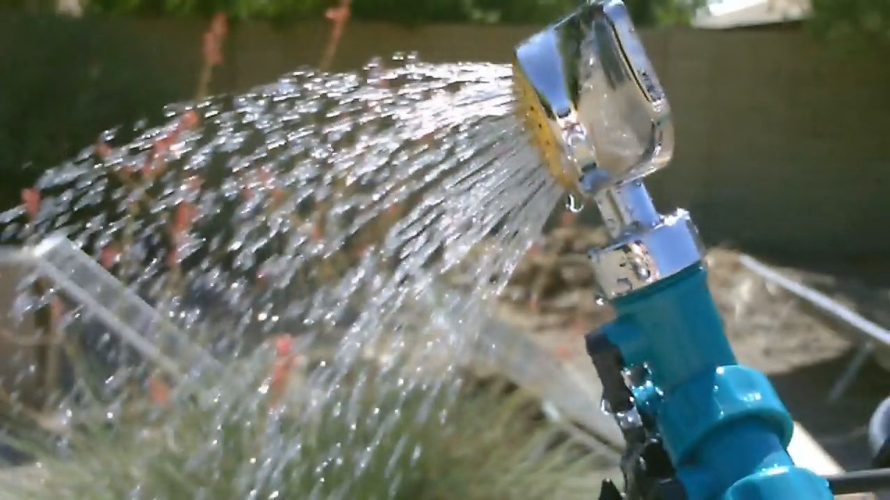 Solar Hot Water Shower - DIY Solar Shower - (using Black Poly Water ...