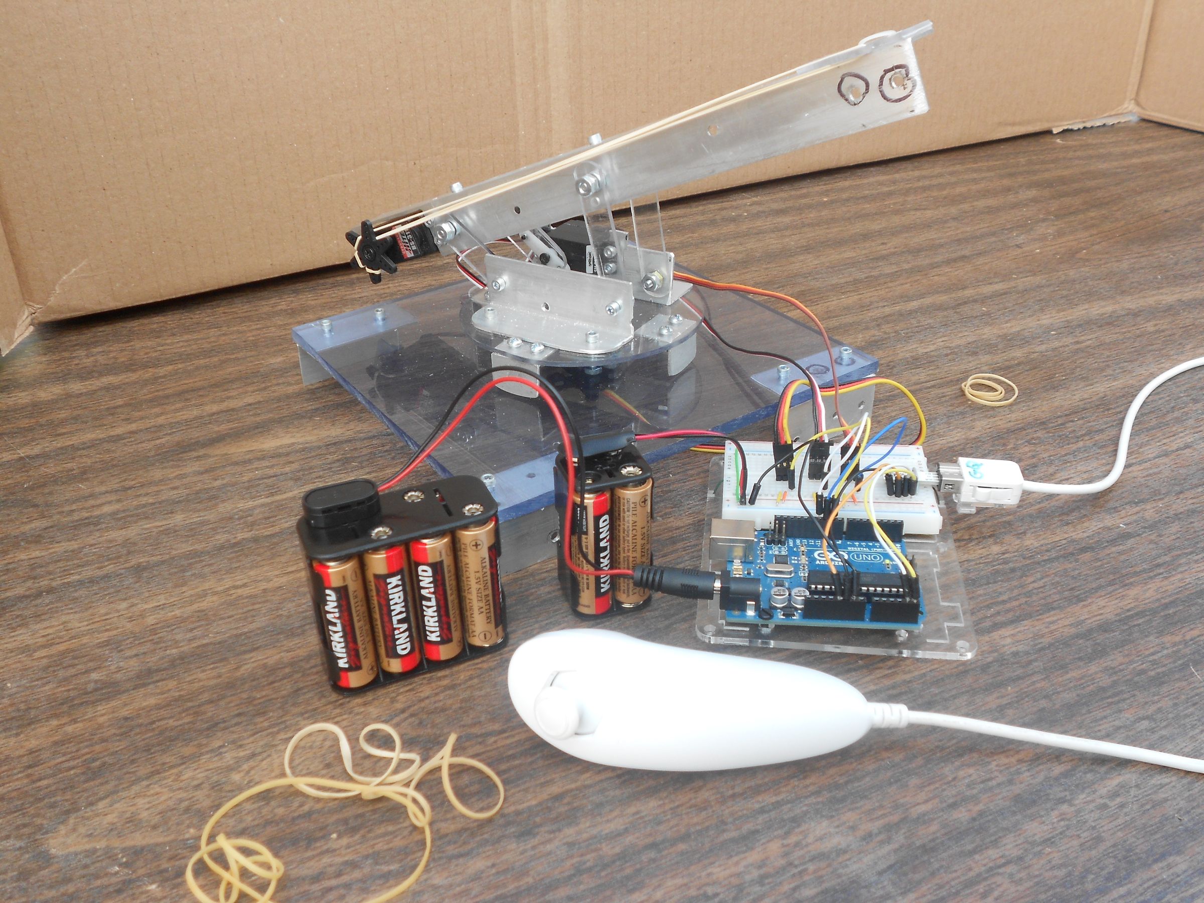 6 Shot Arduino Rubber Band Turret (Wii Nunchuck + Arduino) : 5 Steps ...
