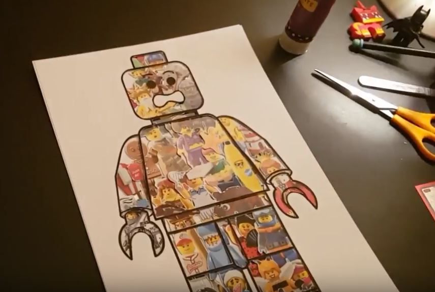 Lego Man Stencil