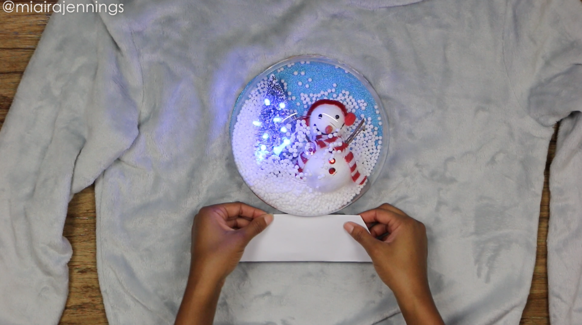 DIY 3D Light-Up Snow Globe Ugly Christmas Sweater : 13 Steps (with ...