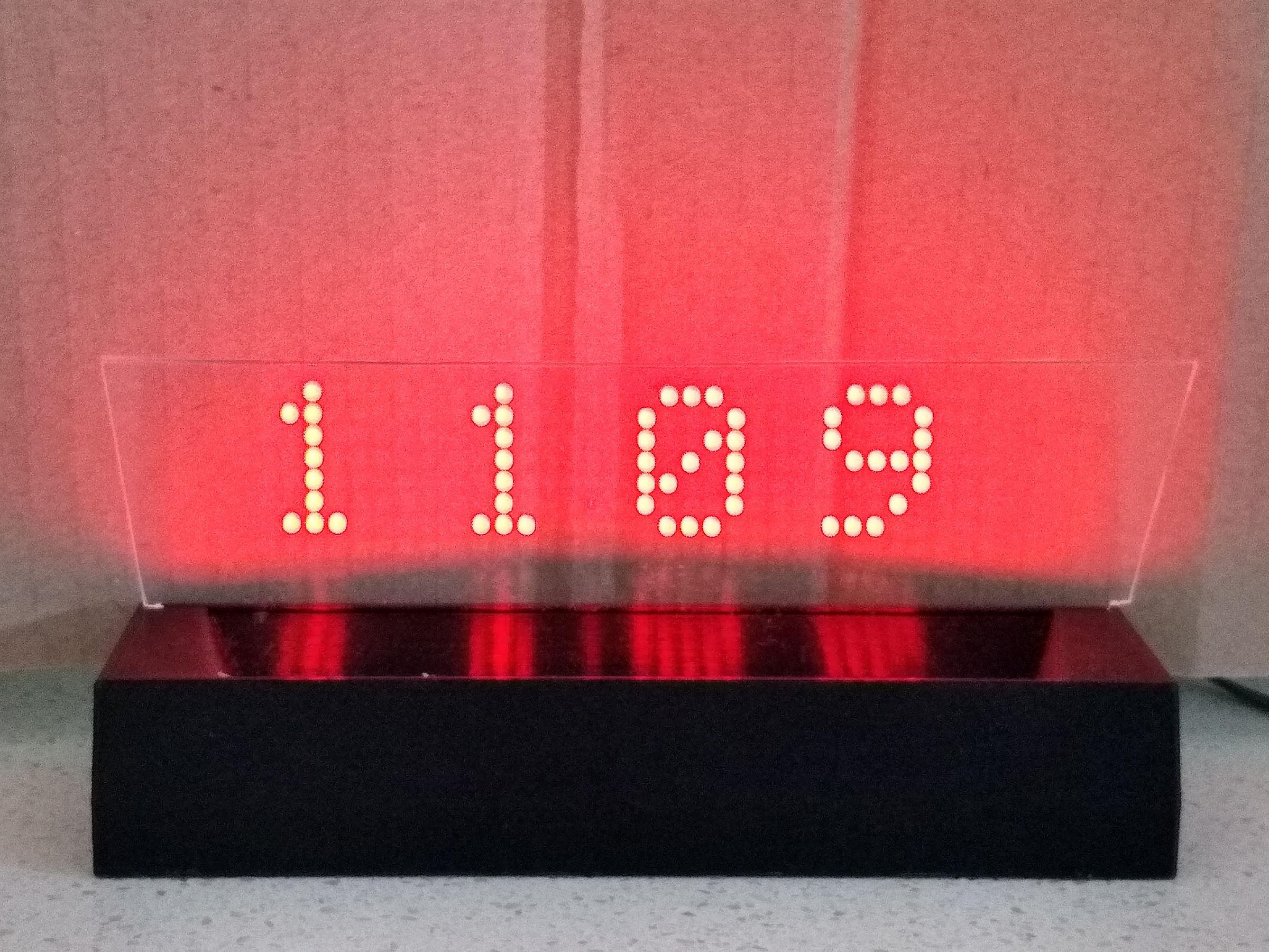 HUD-like WiFi Sync Clock / Transparent Dot Matrix Display : 3 Steps ...
