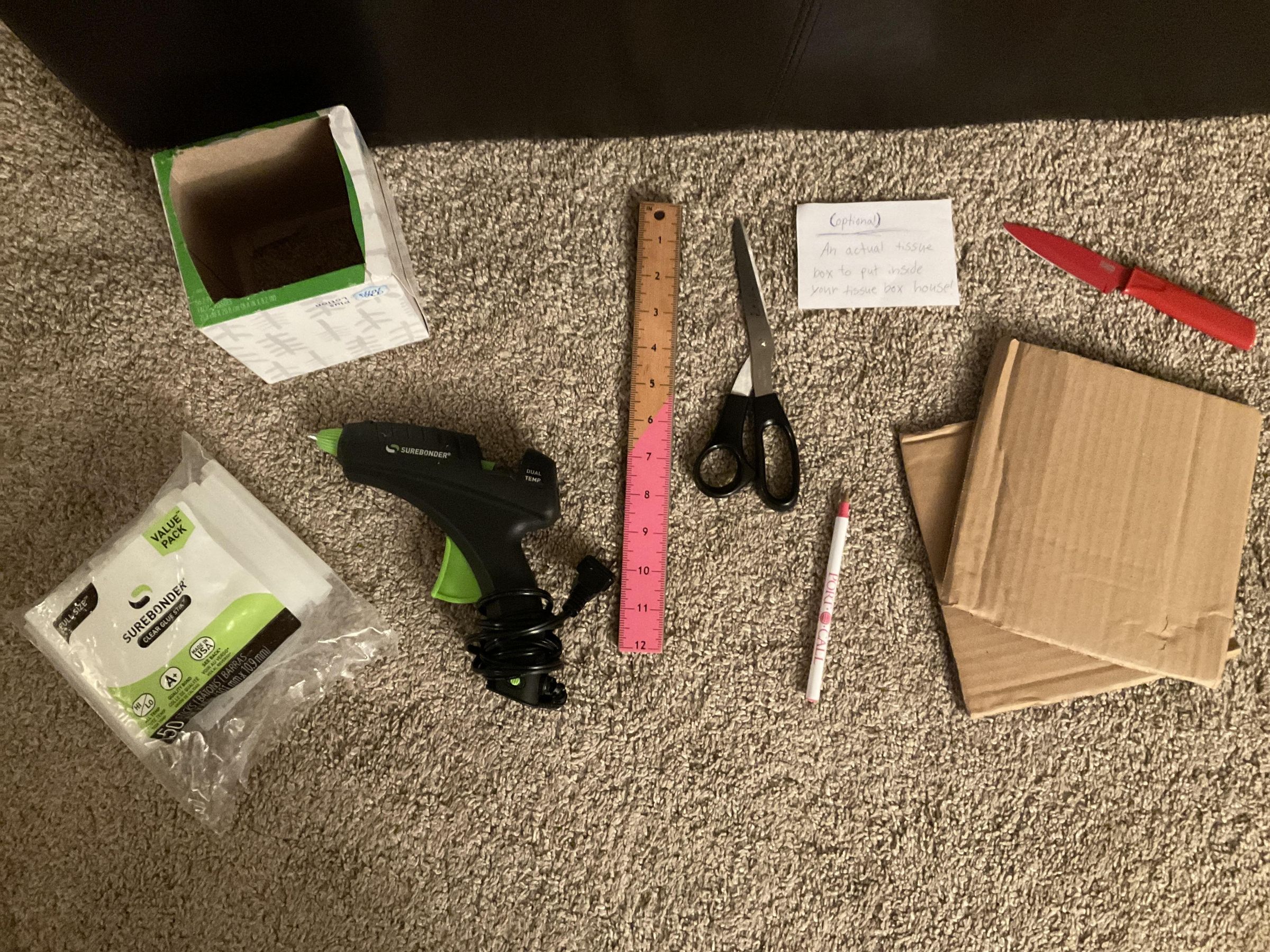 Simple Cardboard House Tissue Box!! (In Five Steps!) : 5 Steps ...