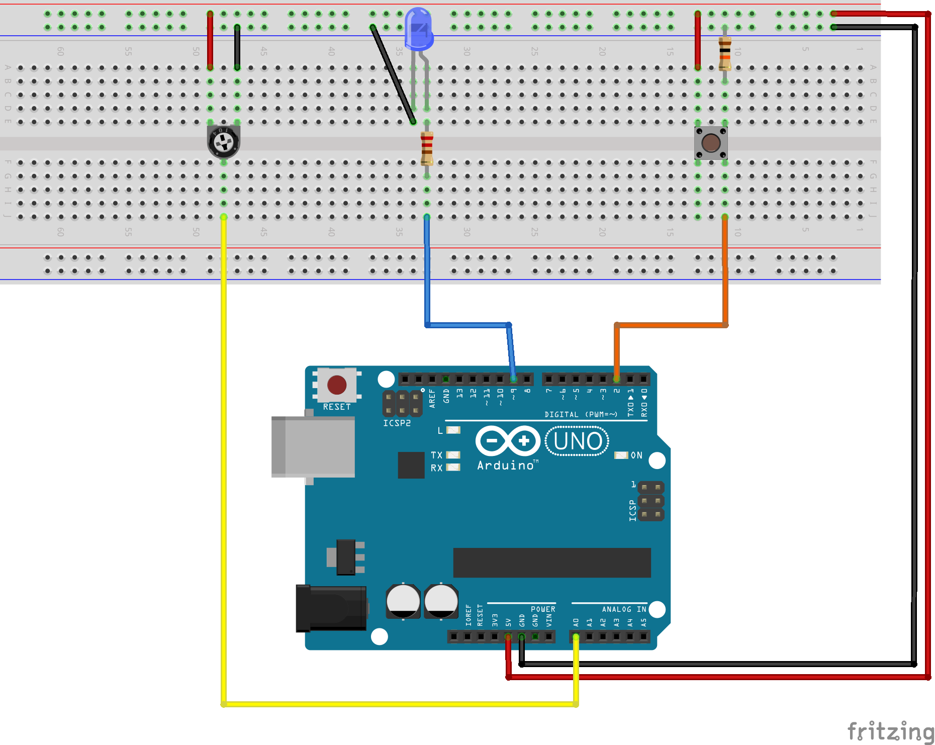 Arduino Interrupt - LED Brightness : 5 Steps (with Pictures ...