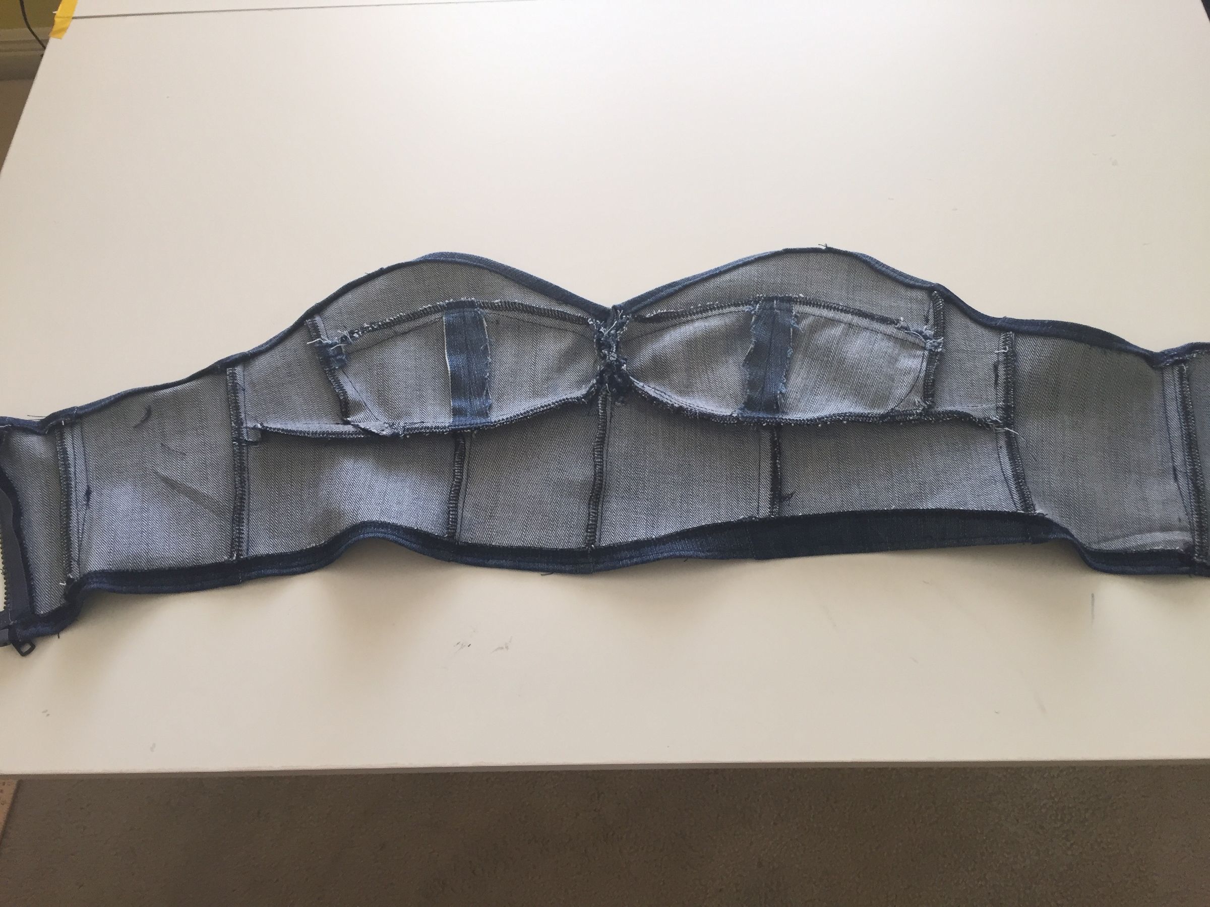 DIY Bustier Made From Old Blue Jeans : 9 Steps (with Pictures ...