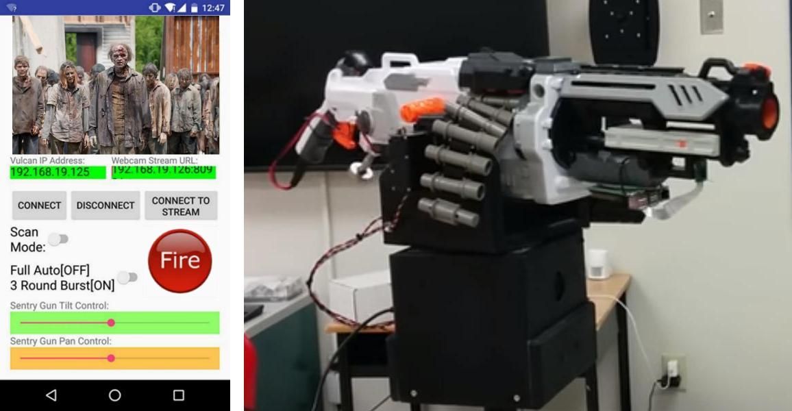 WiFi / Internet / Android Controlled Nerf Vulcan Sentry Gun : 11 Steps ...