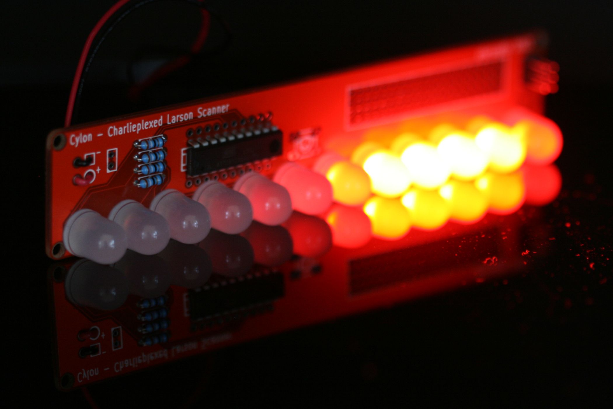The Cylon - Larson Scanner Kit - With Charlieplexing! : 9 Steps (with Pictures) - Instructables