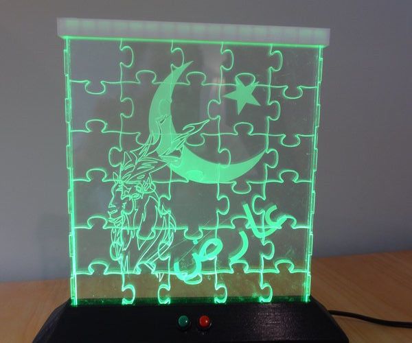 LED Jigsaw Puzzle Light (Acrylic Laser Cut) : 7 Steps (with Pictures ...