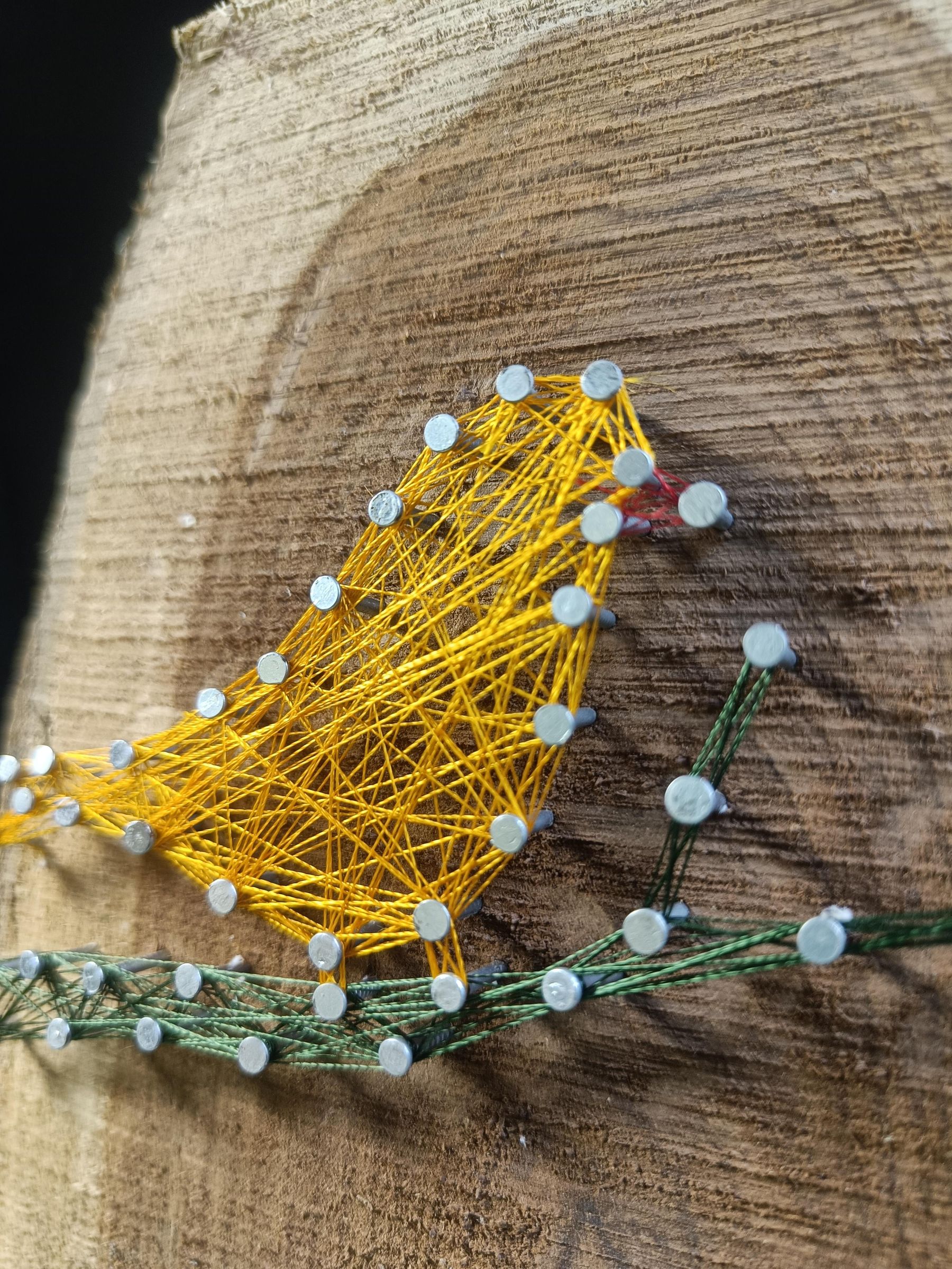 A Beautiful String Art of Birds on a Rustic Wood Log 🐦🧵 : 6 Steps (with ...