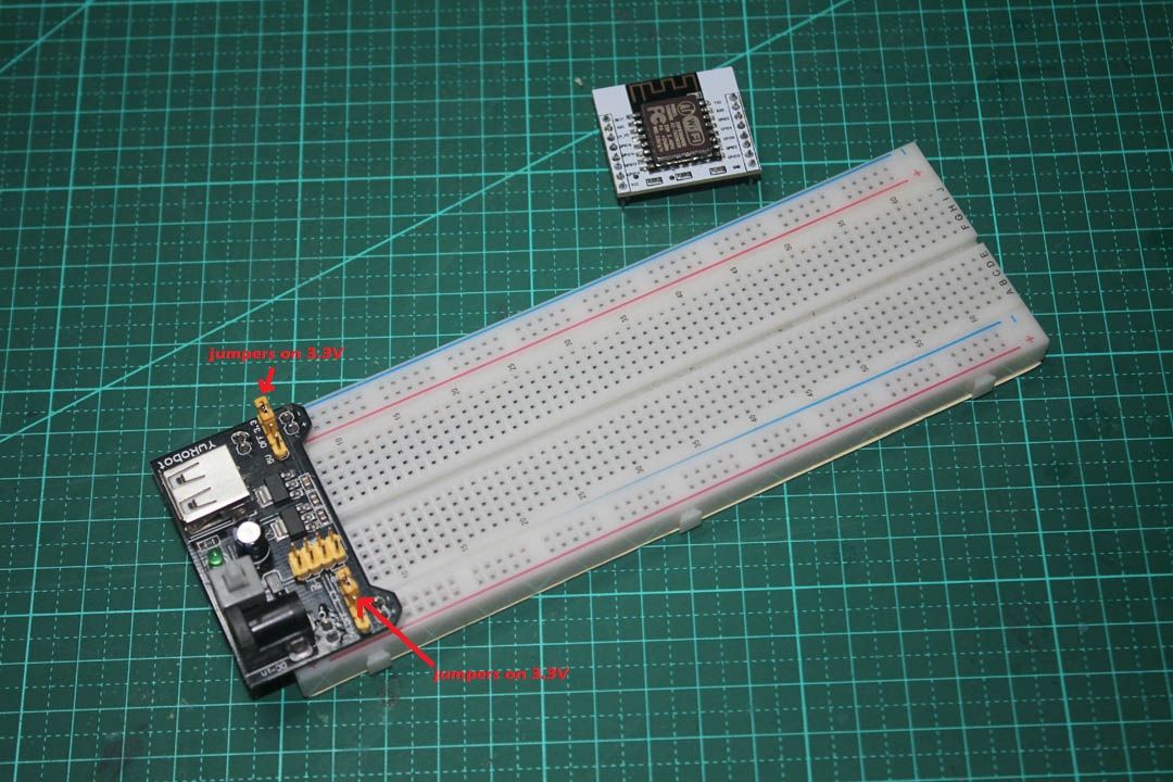 ESP-12F: ESP8266 Module - Minimal Breadboard for Flashing : 11 Steps ...