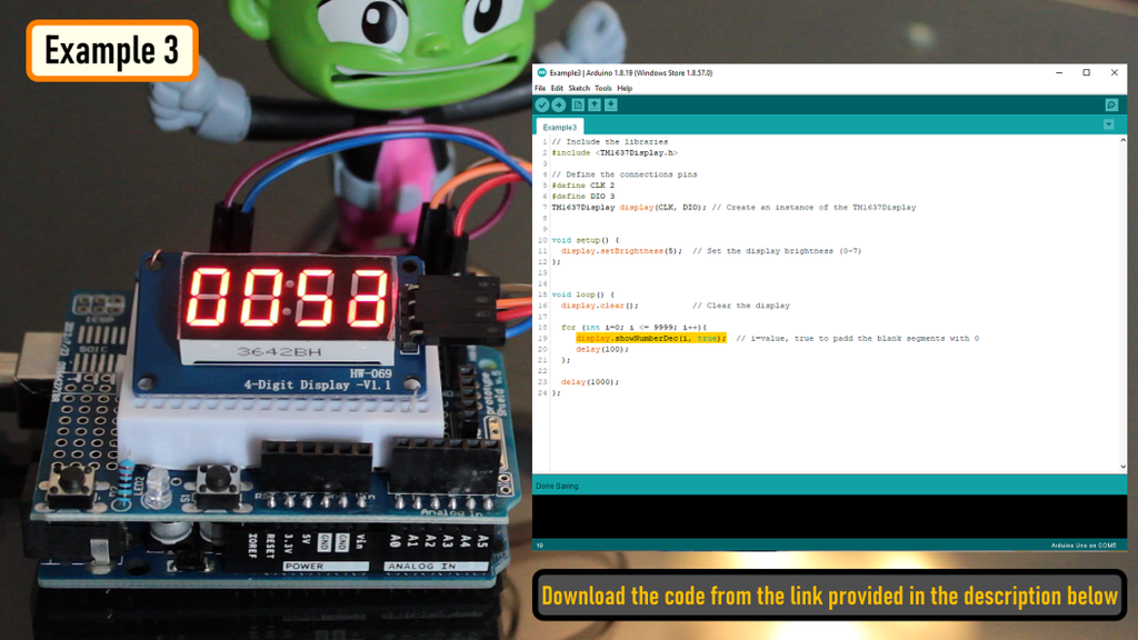 Tm1637 A 4 Digit 7 Segment Display With Arduino Electronic Clinic