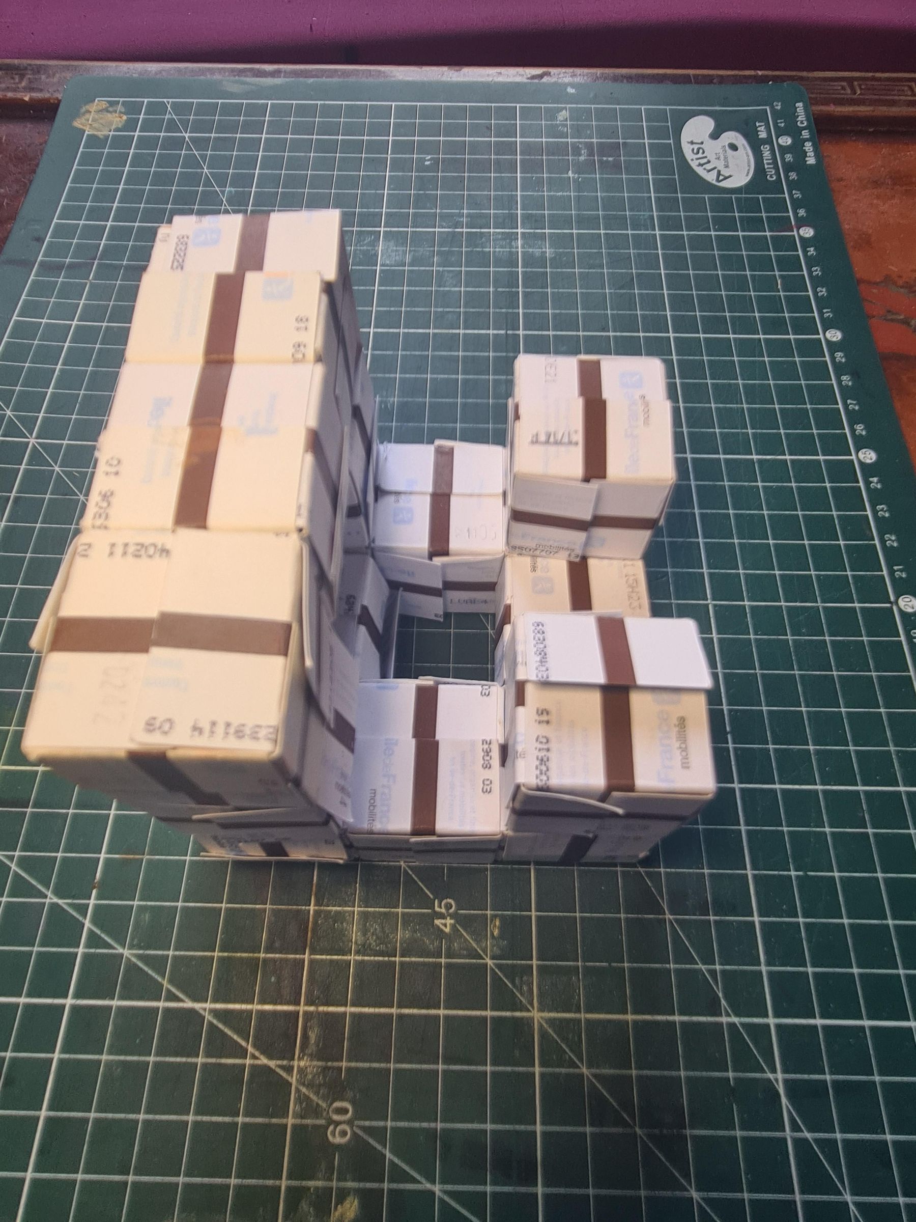 Menger's Cube Cardboard Lampshade Made From Metro Tickets : 9 Steps ...