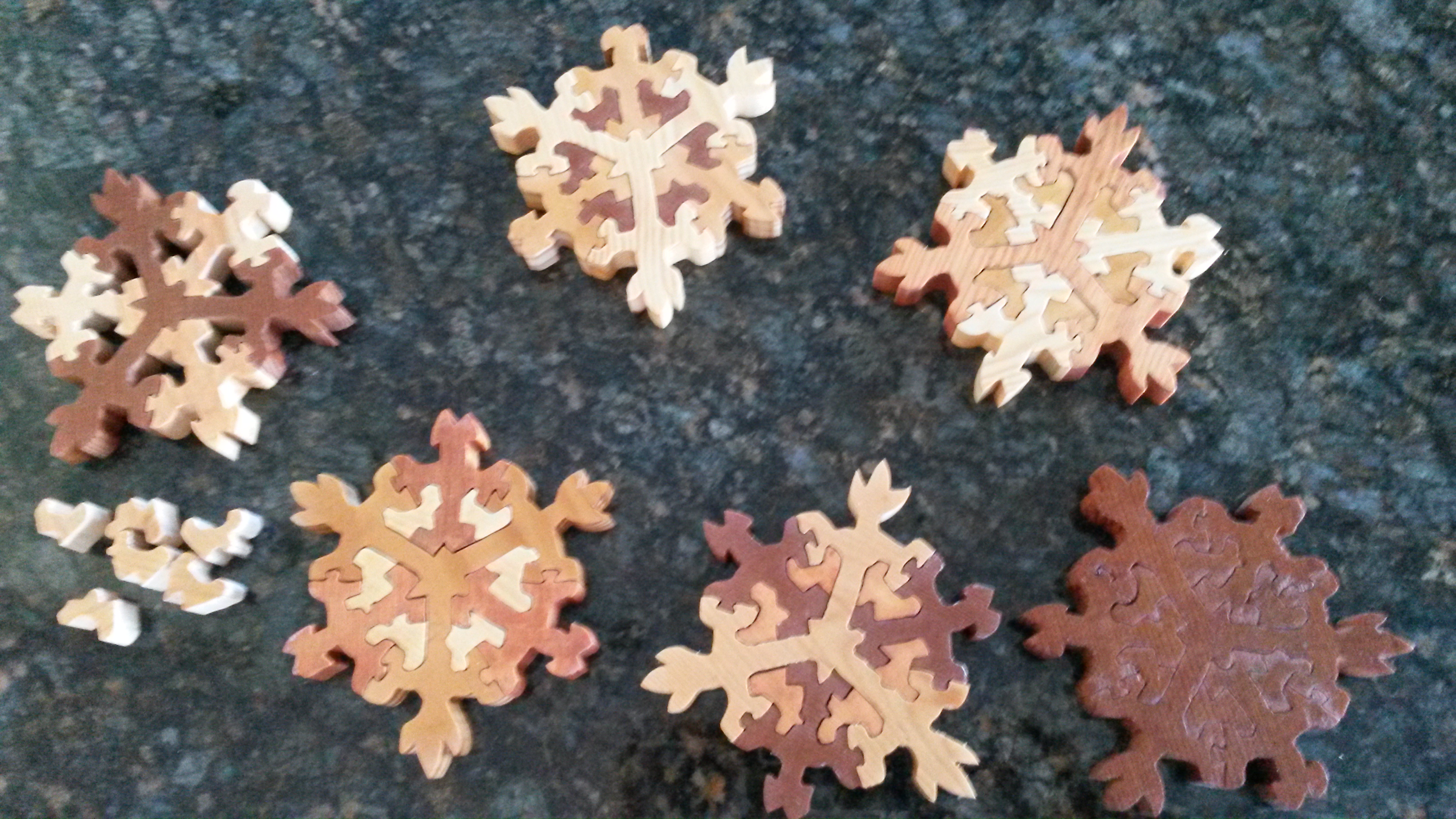 Wooden Snowflake Puzzle Stockingstuffers : 5 Steps (with Pictures ...