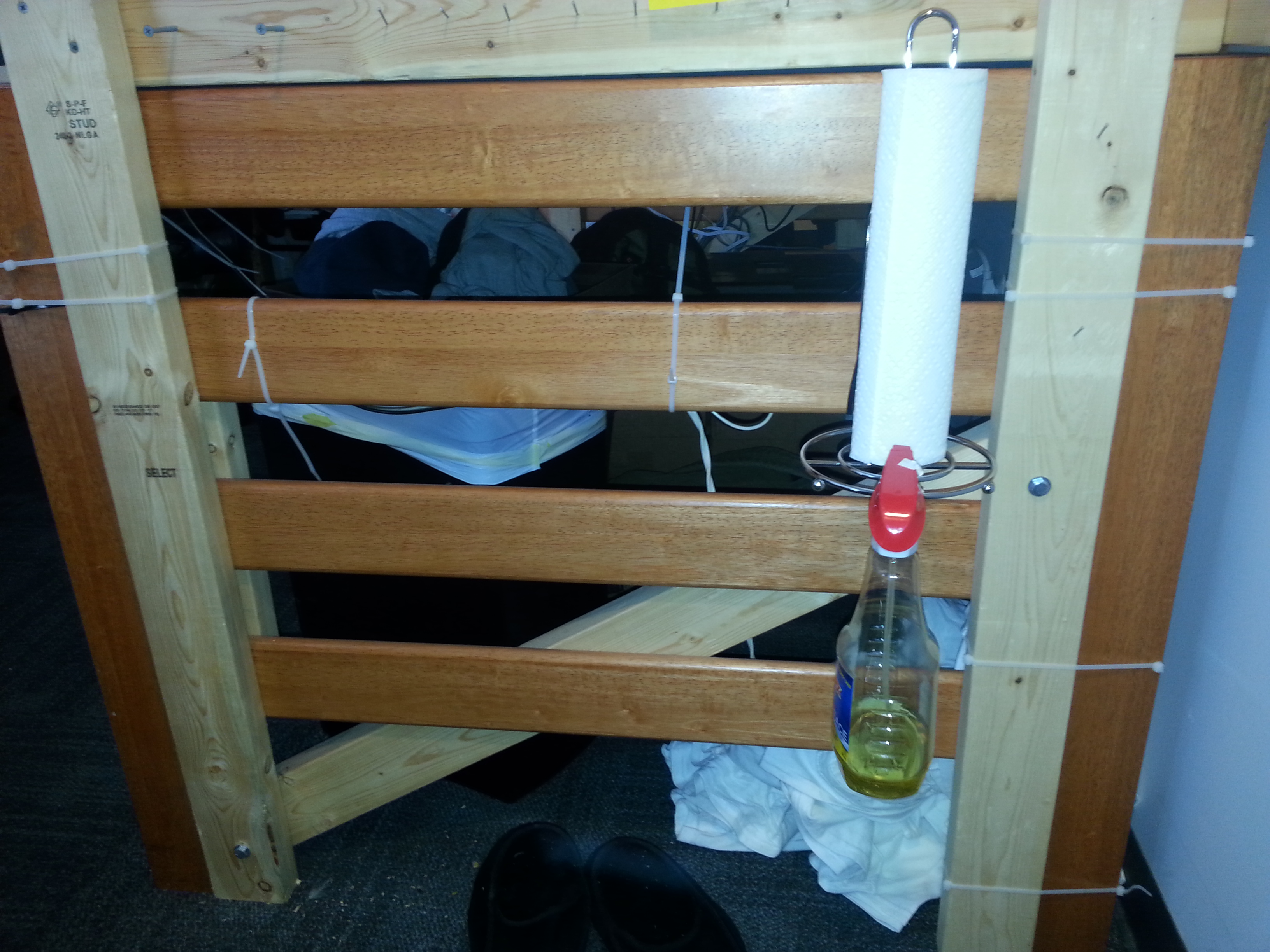 Boring Old College Dorm Room Bed - Becomes 4 Poster Bed Fit for a King ...