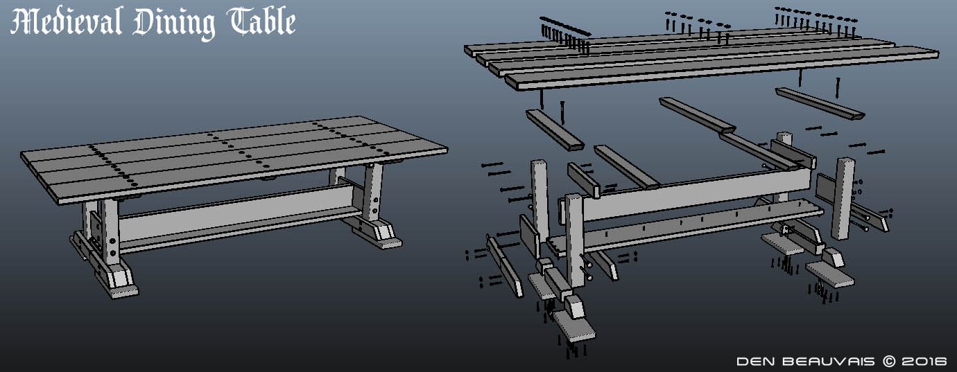 How to Build a Medieval Dining Room Set : 10 Steps (with Pictures ...