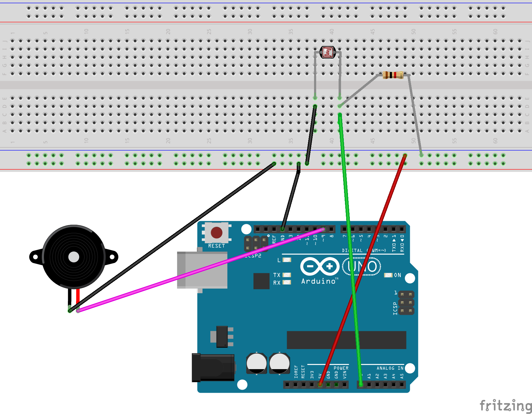 Grab Alarm Using Arduino + LDR + Piezo Buzzer : 6 Steps - Instructables