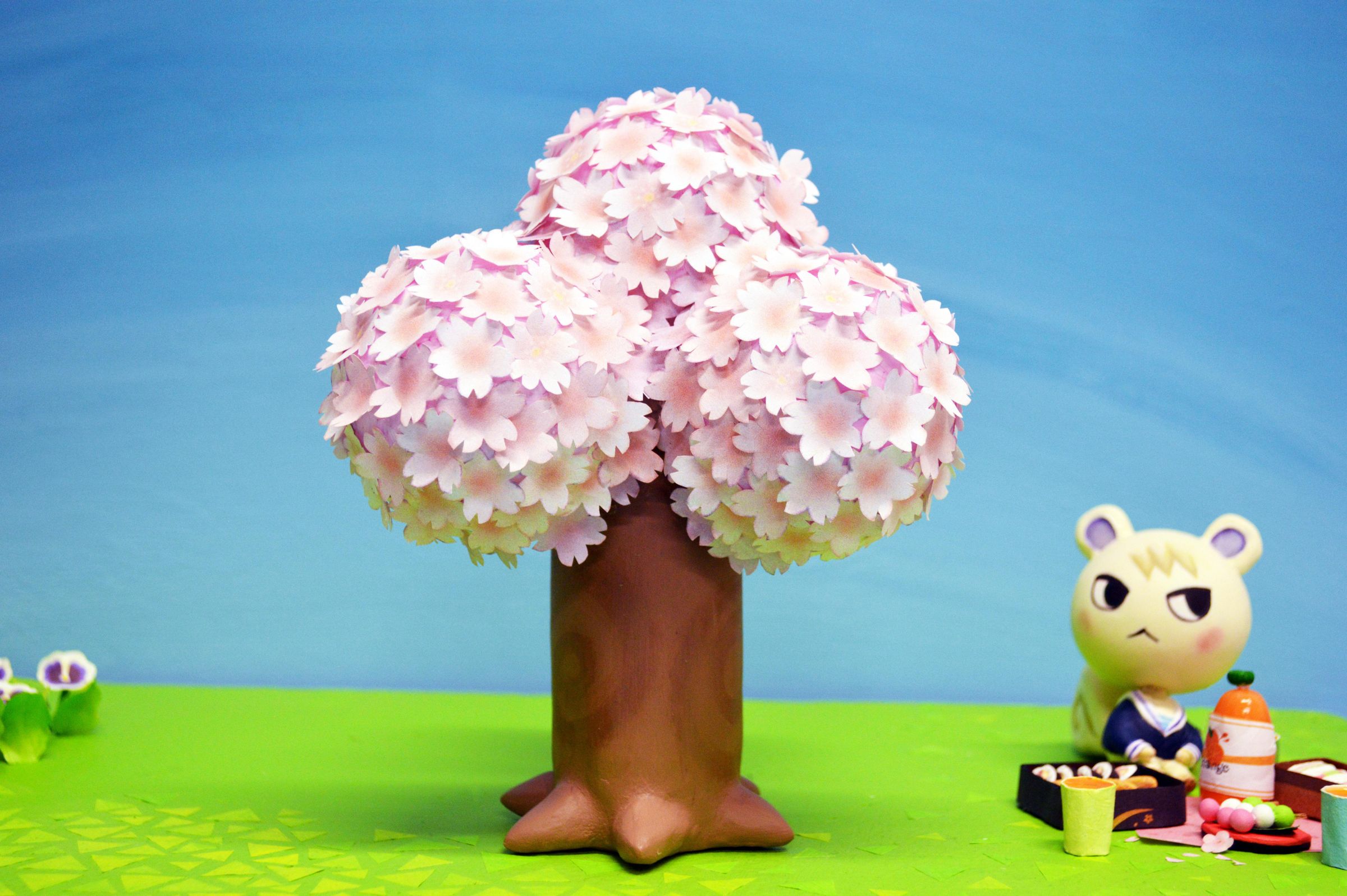 Small Animal Crossing Cherry Blossom Tree With Air Dry Clay : 8 Steps ...