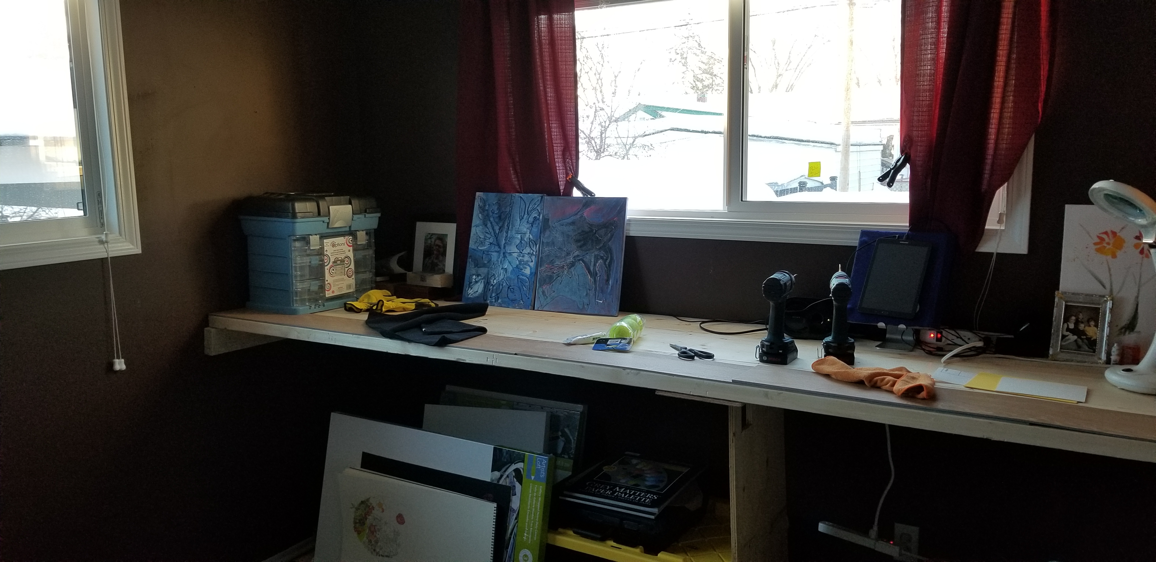 Removable Countertop in a Bedroom Art Studio (Three 2x10 Design) : 9 ...