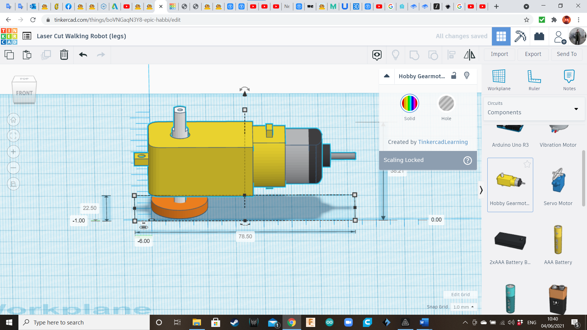 Tinkercad Robotics for School: Laser-cut Walking Machine! : 27 Steps ...