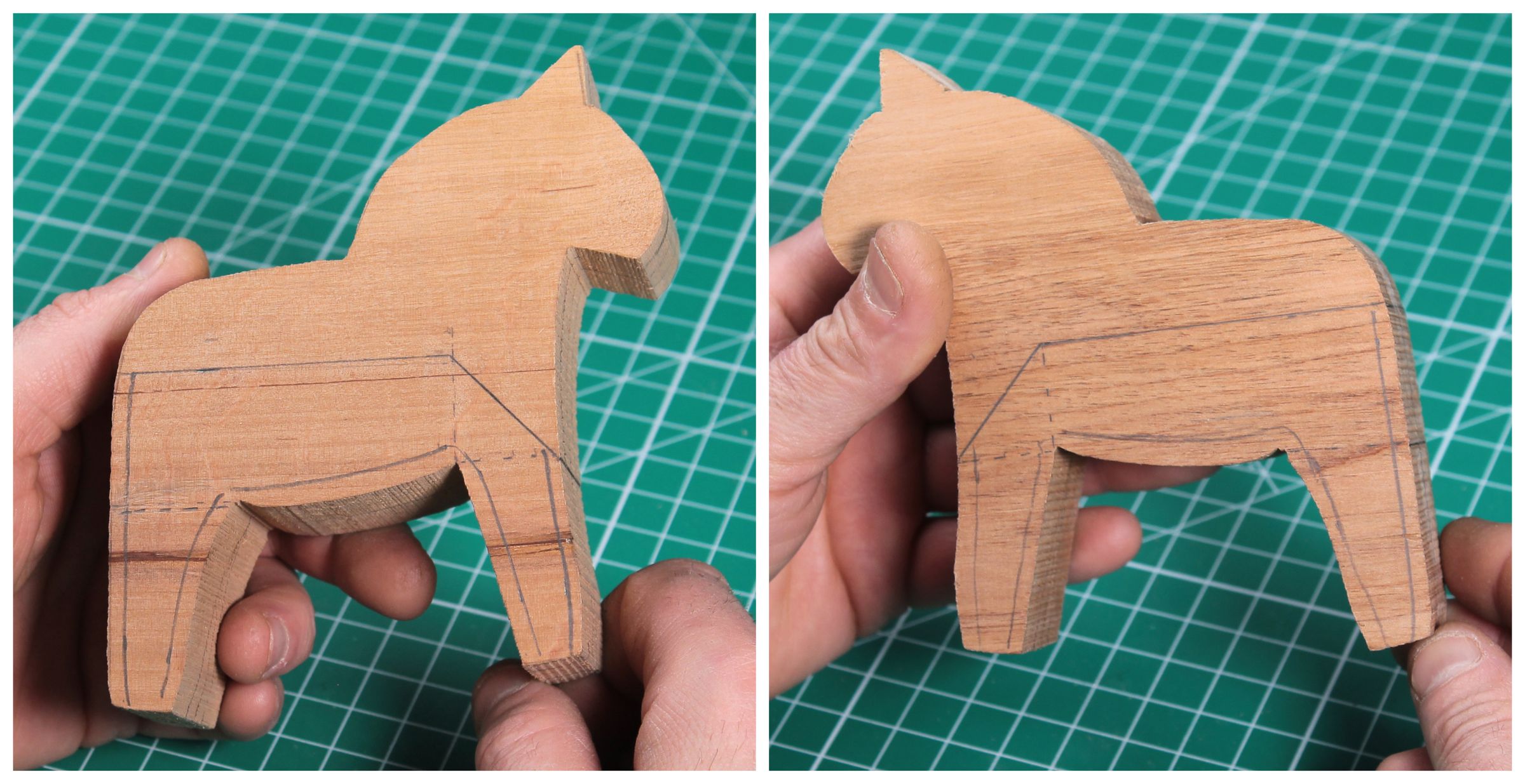 Dala Horse Carving in 5 Steps I Easy Wood Carving for Beginners : 5 ...