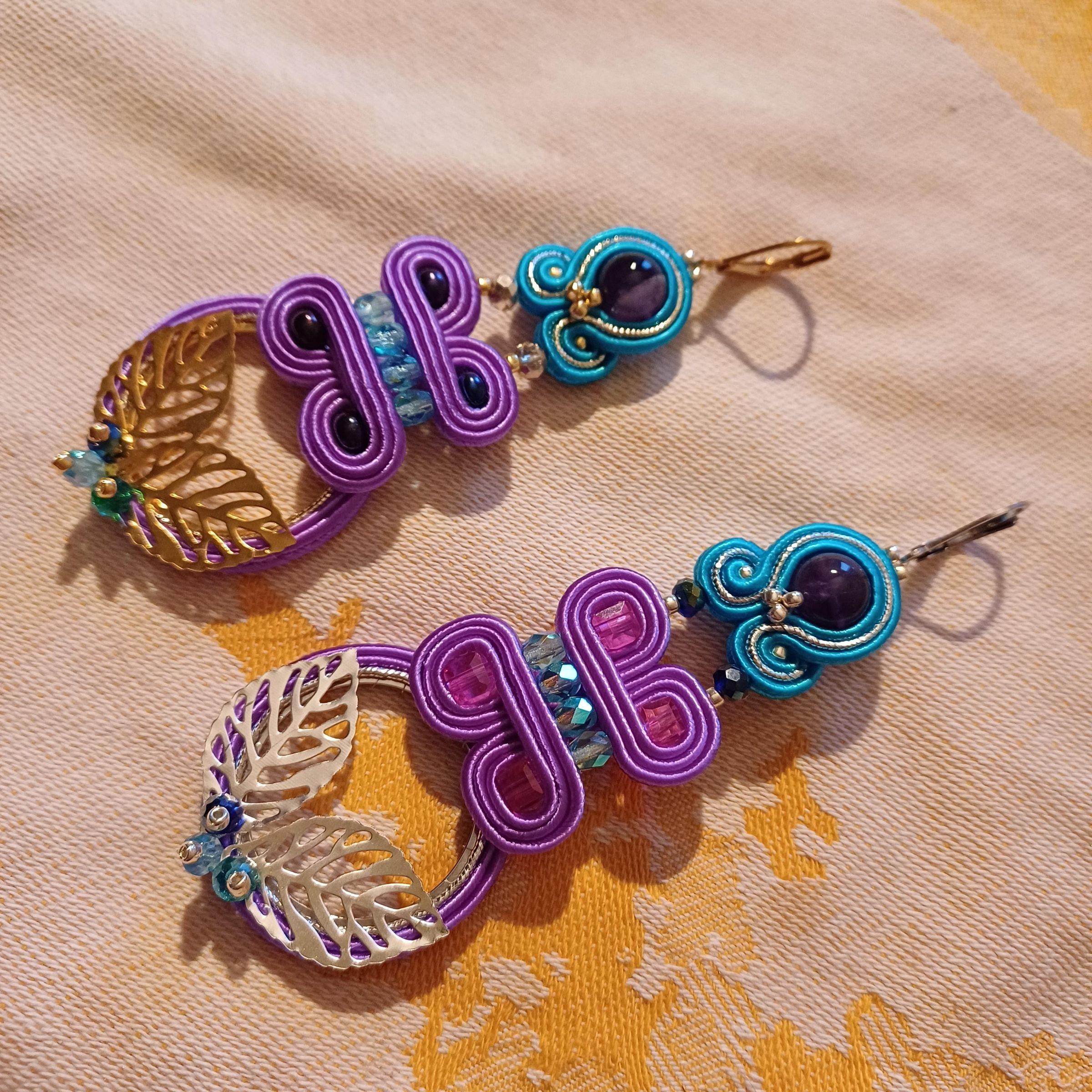 Embroidered Filigree Earrings "Purple Rain" : 9 Steps (with Pictures ...