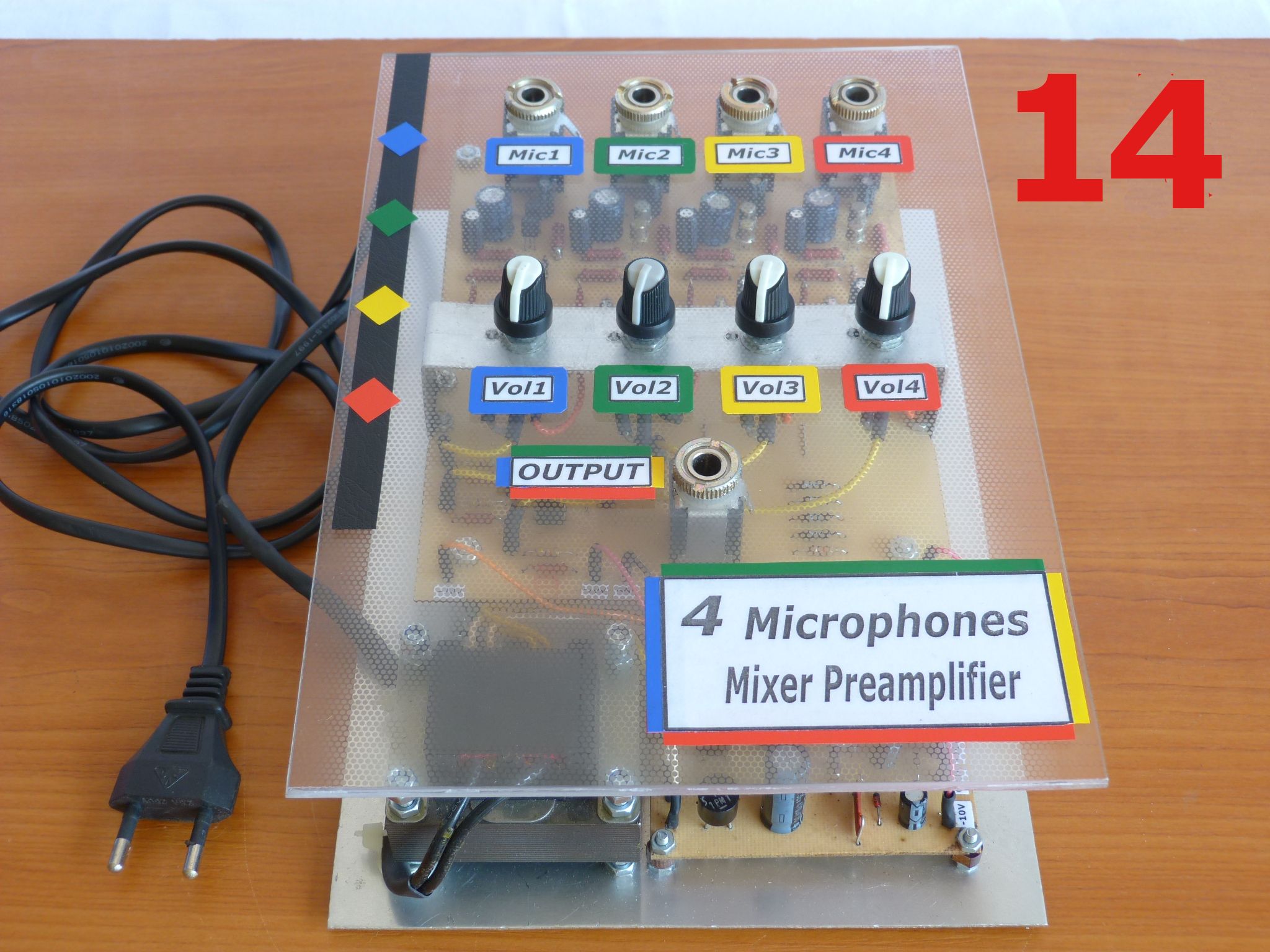 4 Microphones Mixer Preamplifier : 6 Steps (with Pictures) - Instructables