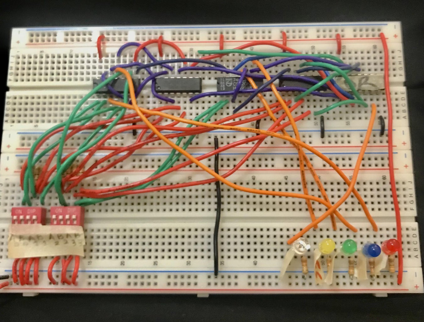 4 Bit Binary Adder 9 Steps Instructables