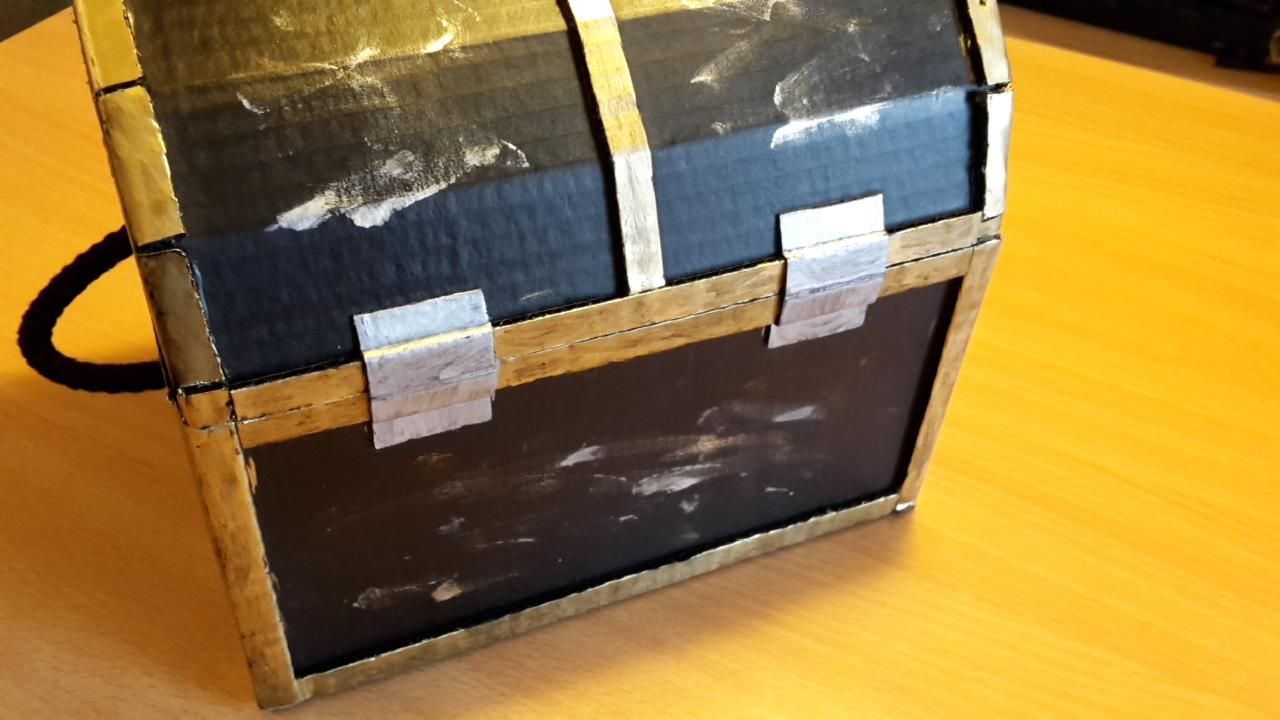 Easy Treasure Chest From Cardboard Box : 9 Steps (with Pictures ...