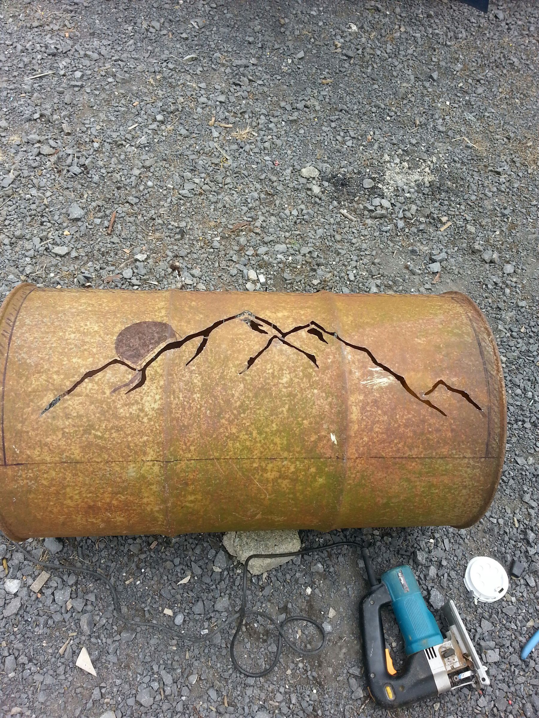 Oil Drum Garden Fire Pit With a Skyline..!! : 10 Steps (with Pictures ...