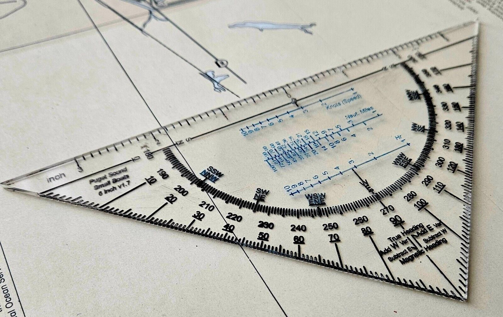 How to Make a Marine Triangle Protractor for Easy Course Plotting : 3 ...