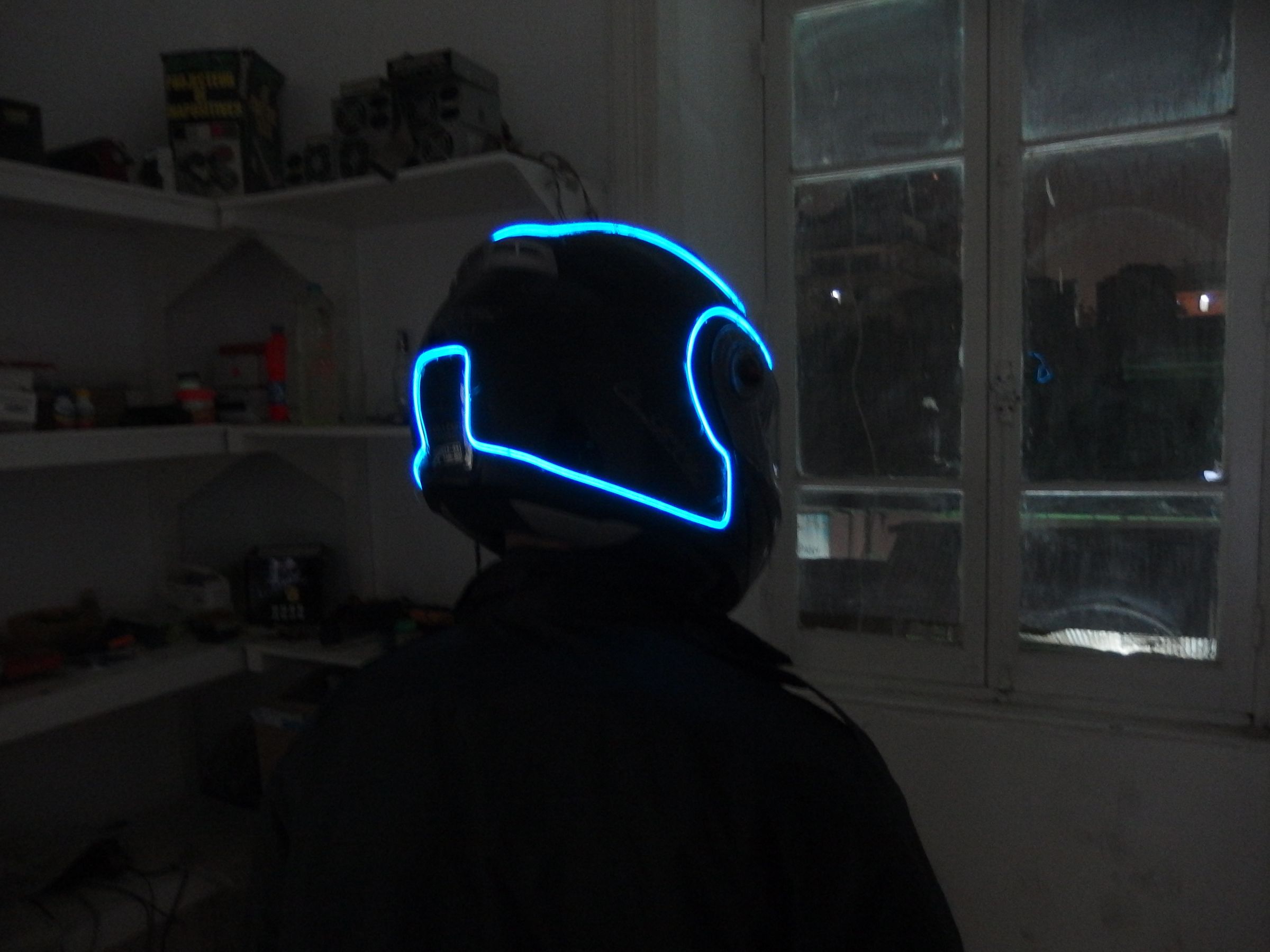 EL Wire Motorcycle Tron Helmet : 4 Steps - Instructables